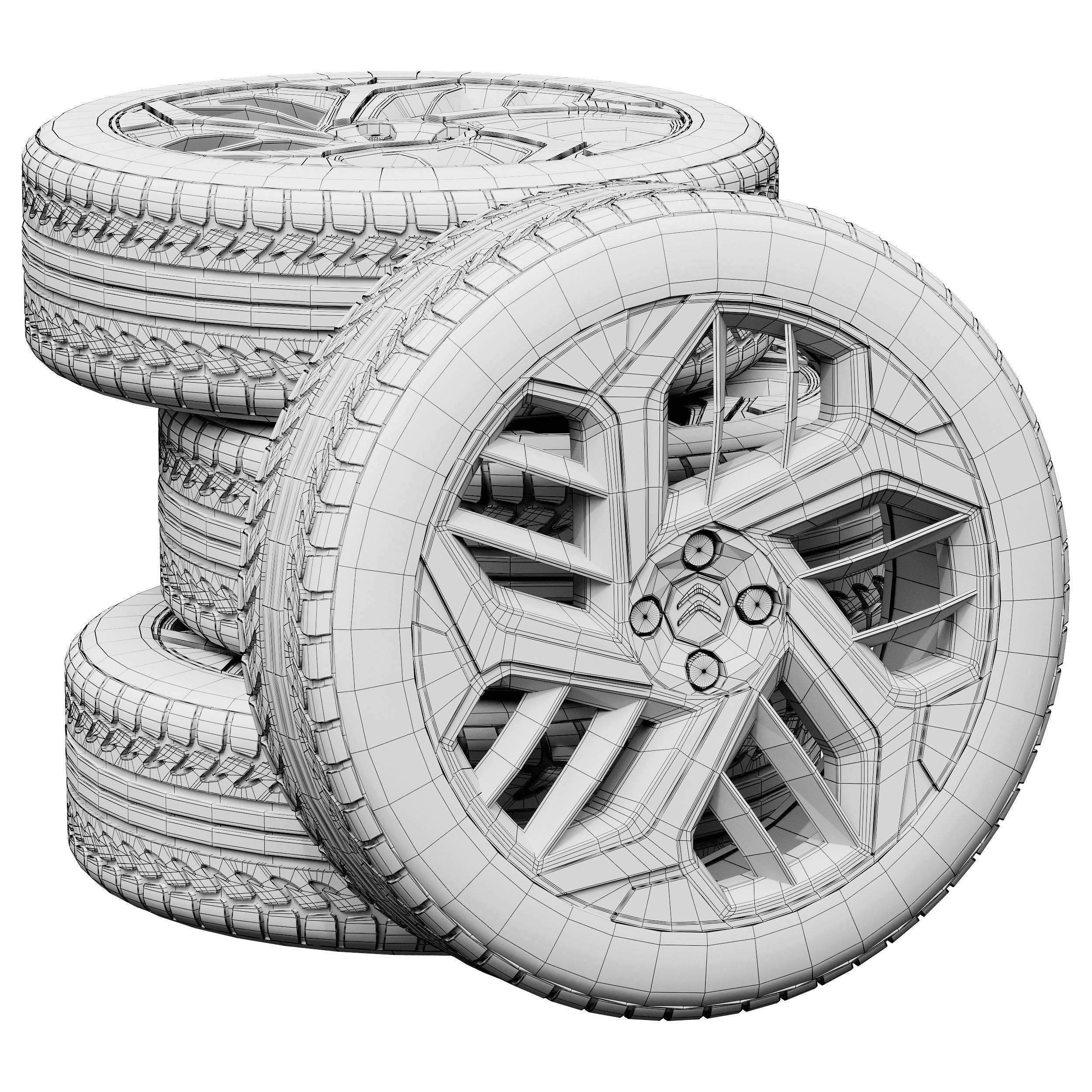 Citroen wheels 3D model | CGTrader