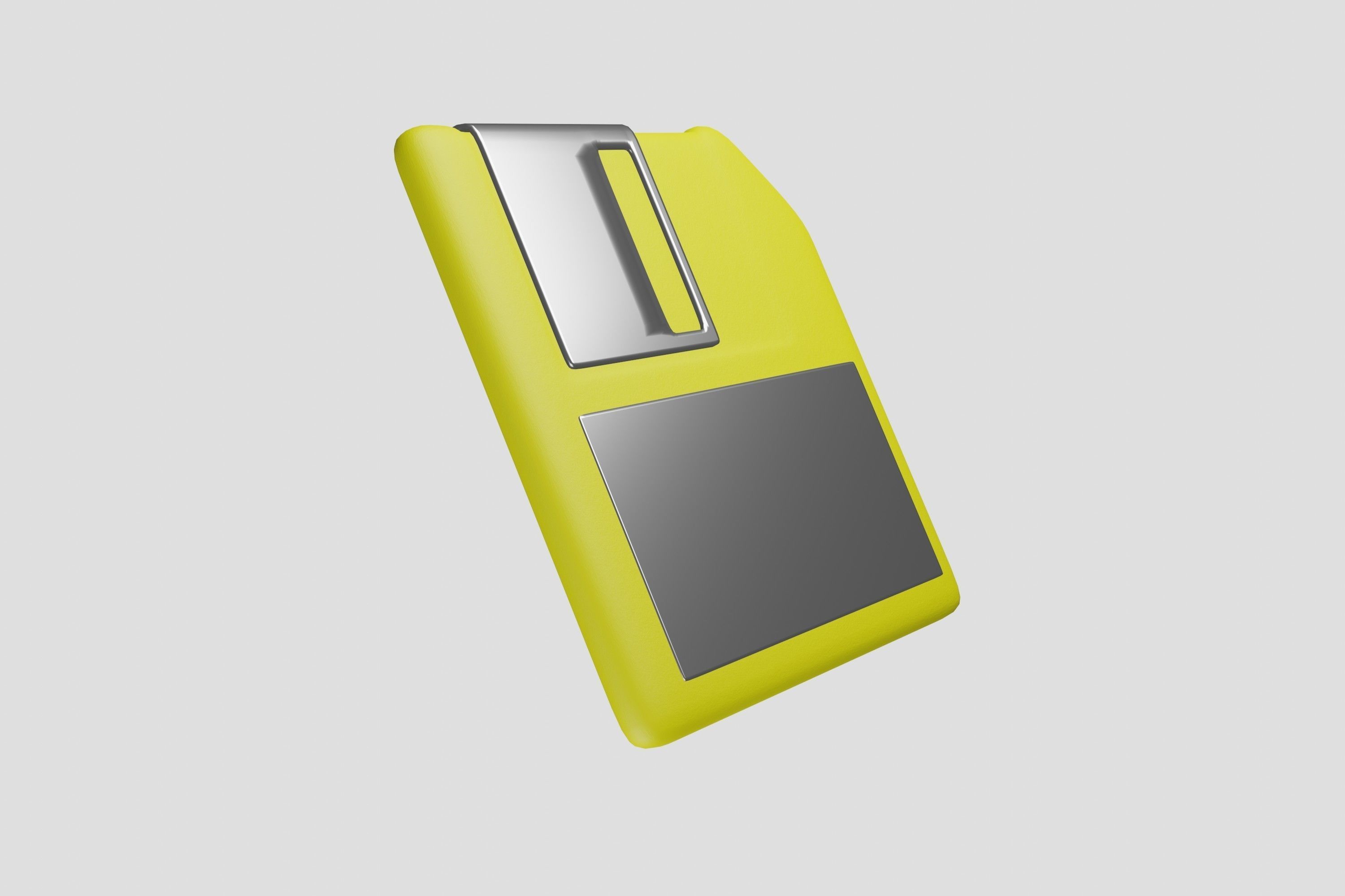 Computer yellow floppy disk from the 90s 3D model | CGTrader