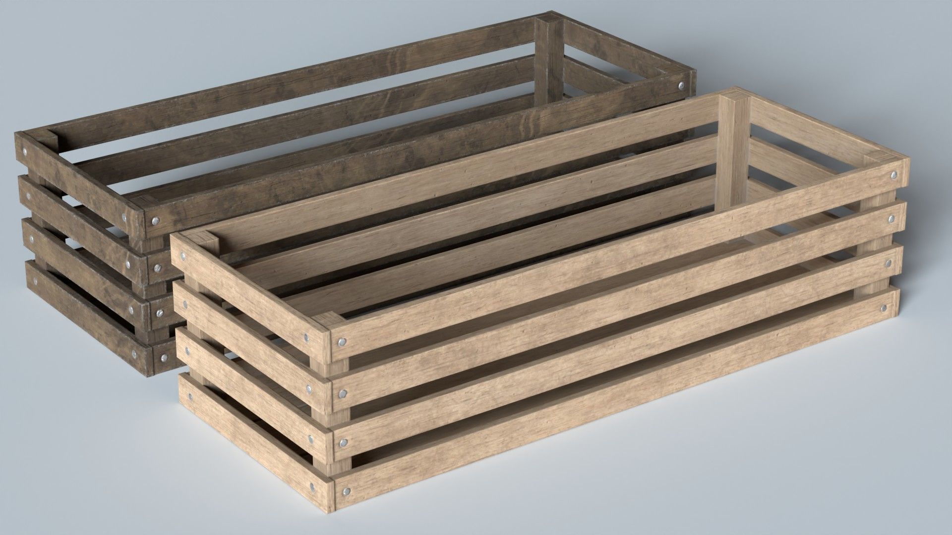 3D model Long Wooden Crates VR / AR / low-poly | CGTrader