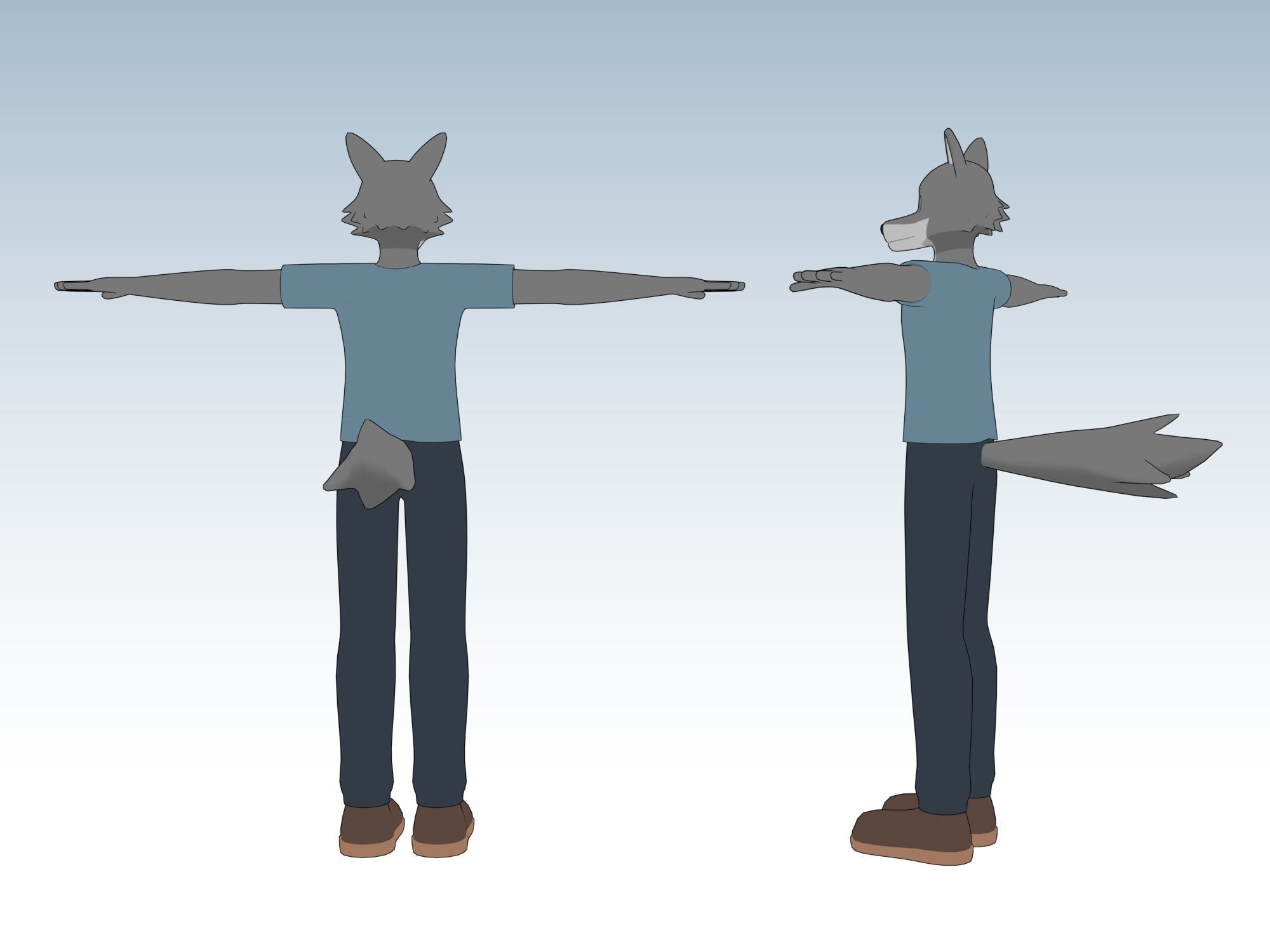 General Furry Wolf Male OC 3D model | CGTrader