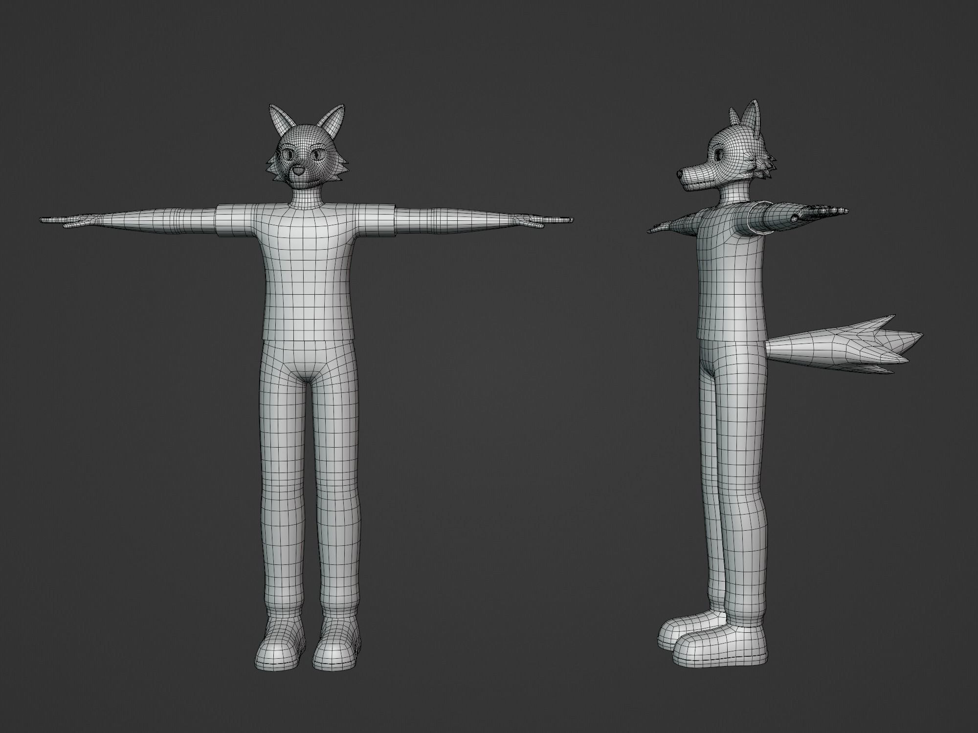 General Furry Wolf Male OC 3D model | CGTrader