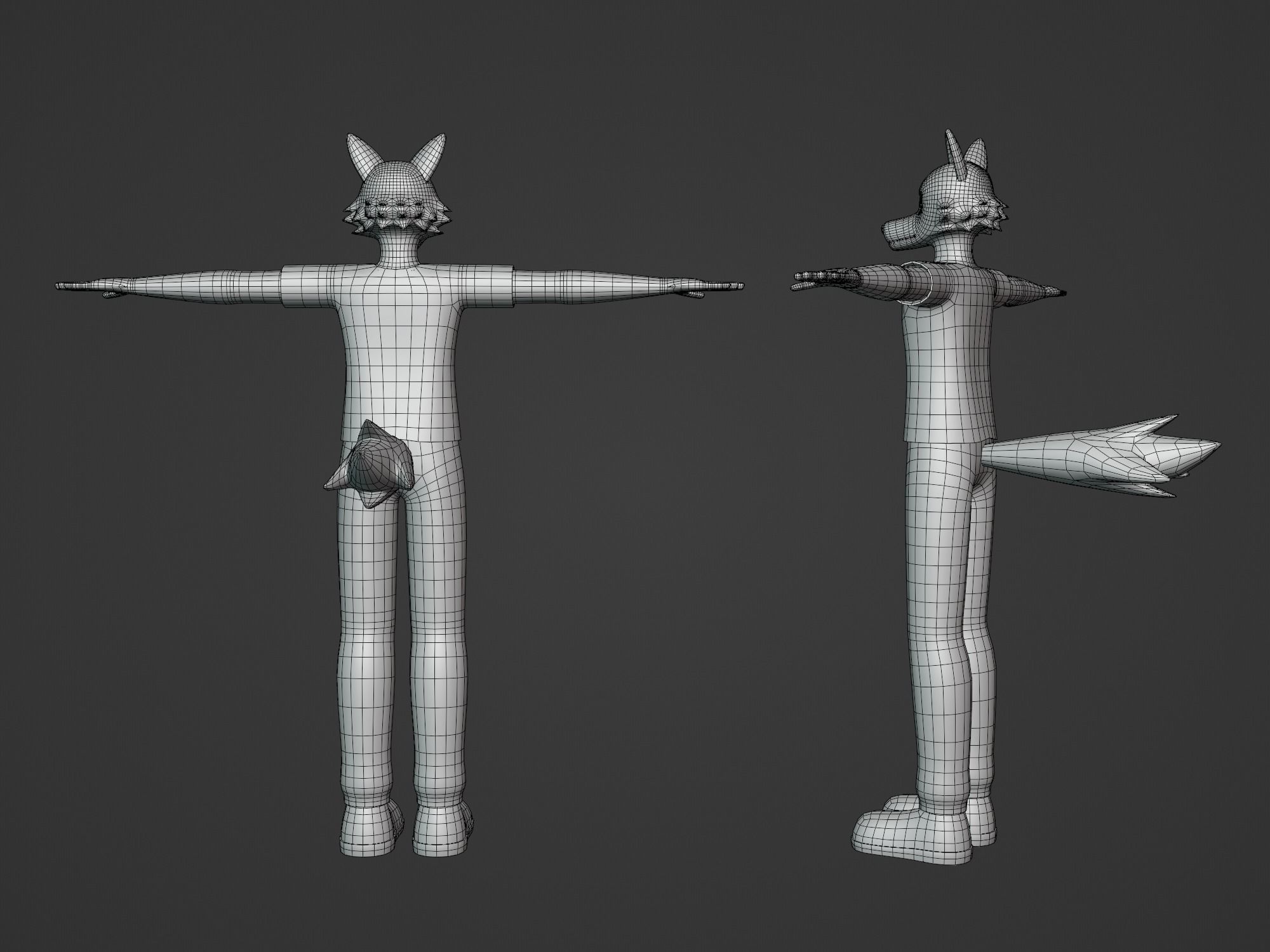General Furry Wolf Male OC 3D model | CGTrader