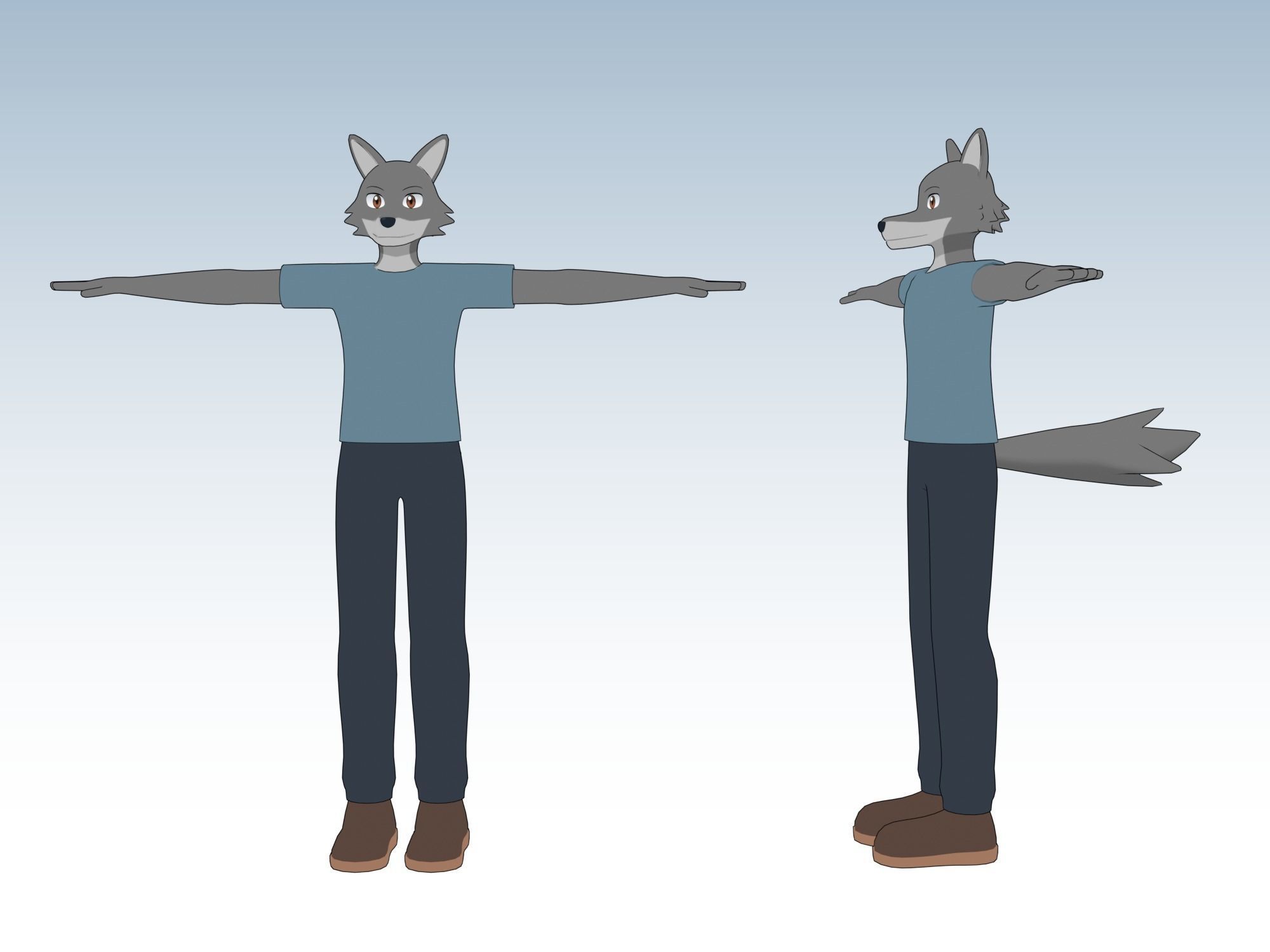 General Furry Wolf Male OC 3D model | CGTrader