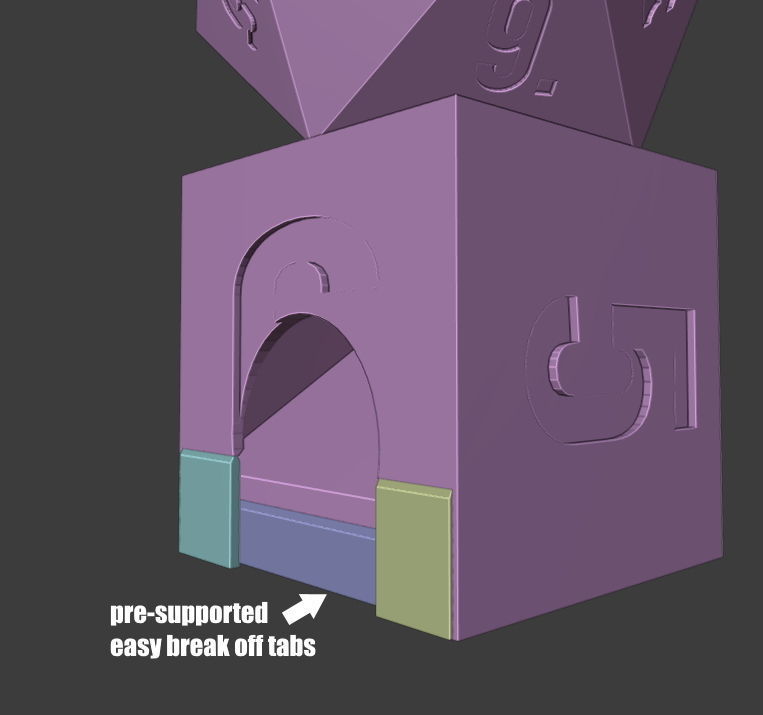 D20-D6 Dragon Dice Tower with storage compartment - easy print 3D model ...