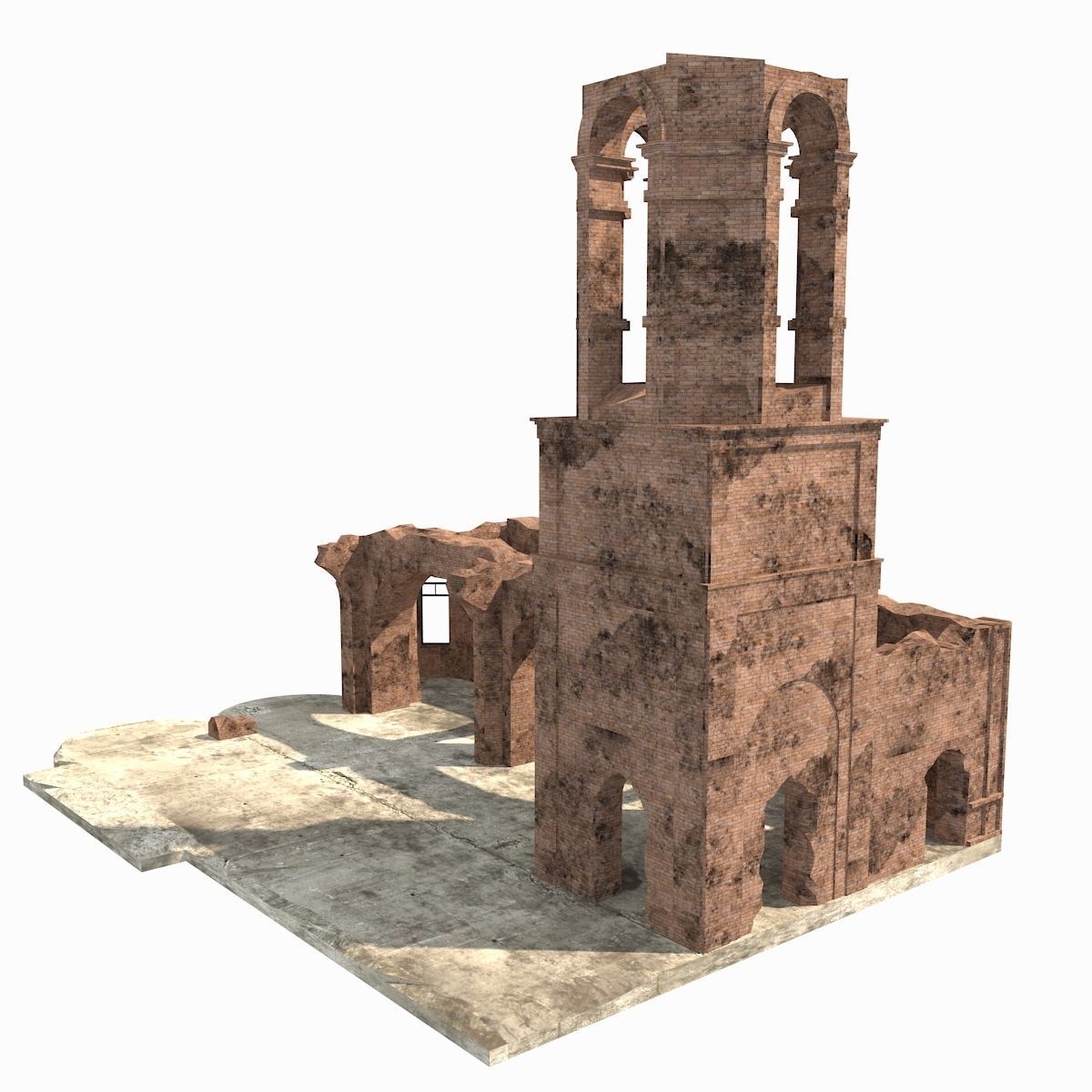Tower ruins of old church free VR / AR / low-poly Texture | CGTrader