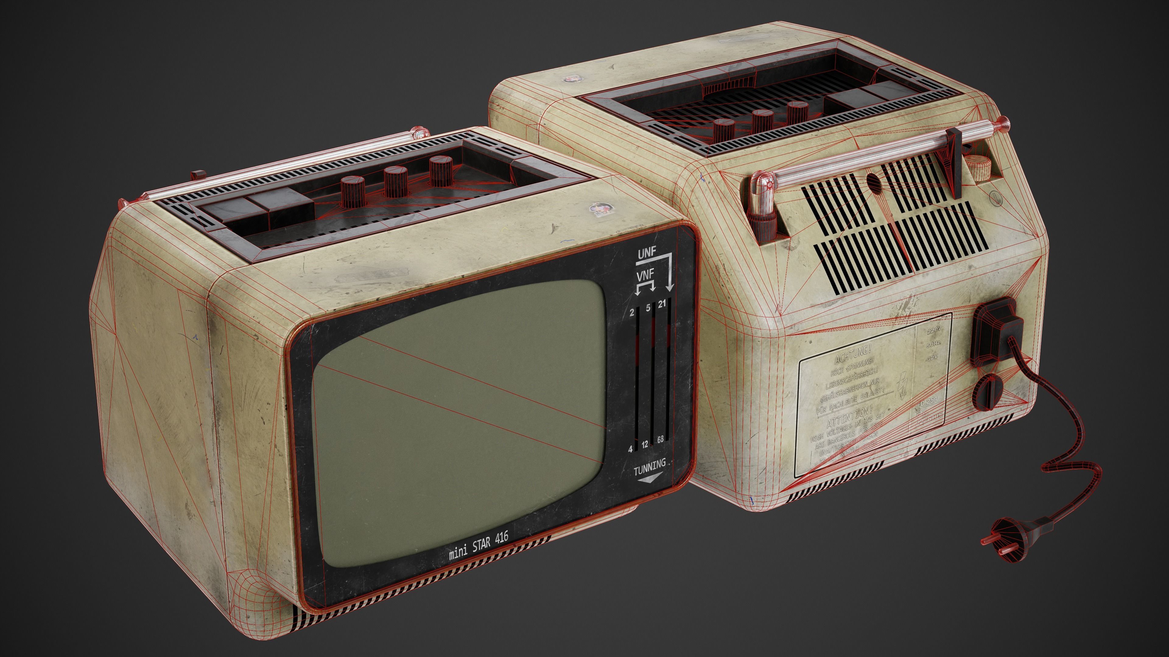 3D model Vintage TV VR / AR / low-poly | CGTrader
