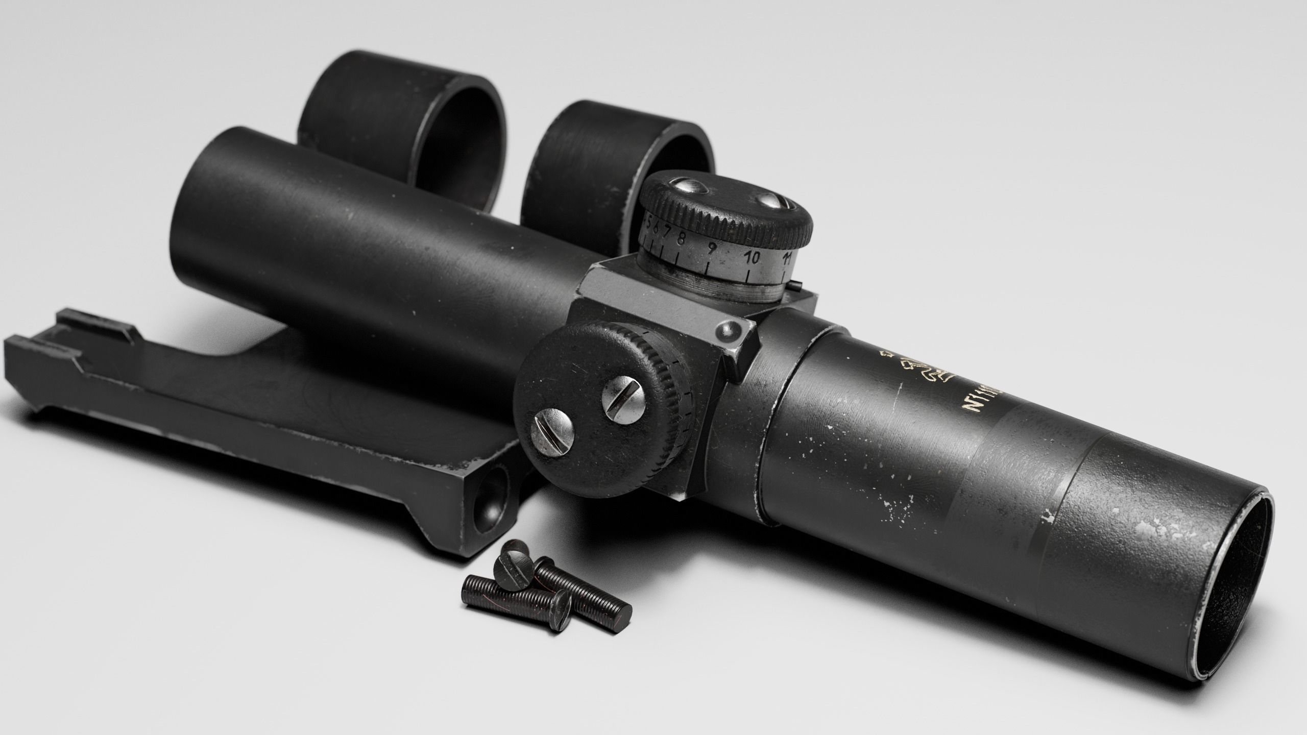 3D model Mosin-Nagant PU Scope VR / AR / low-poly | CGTrader