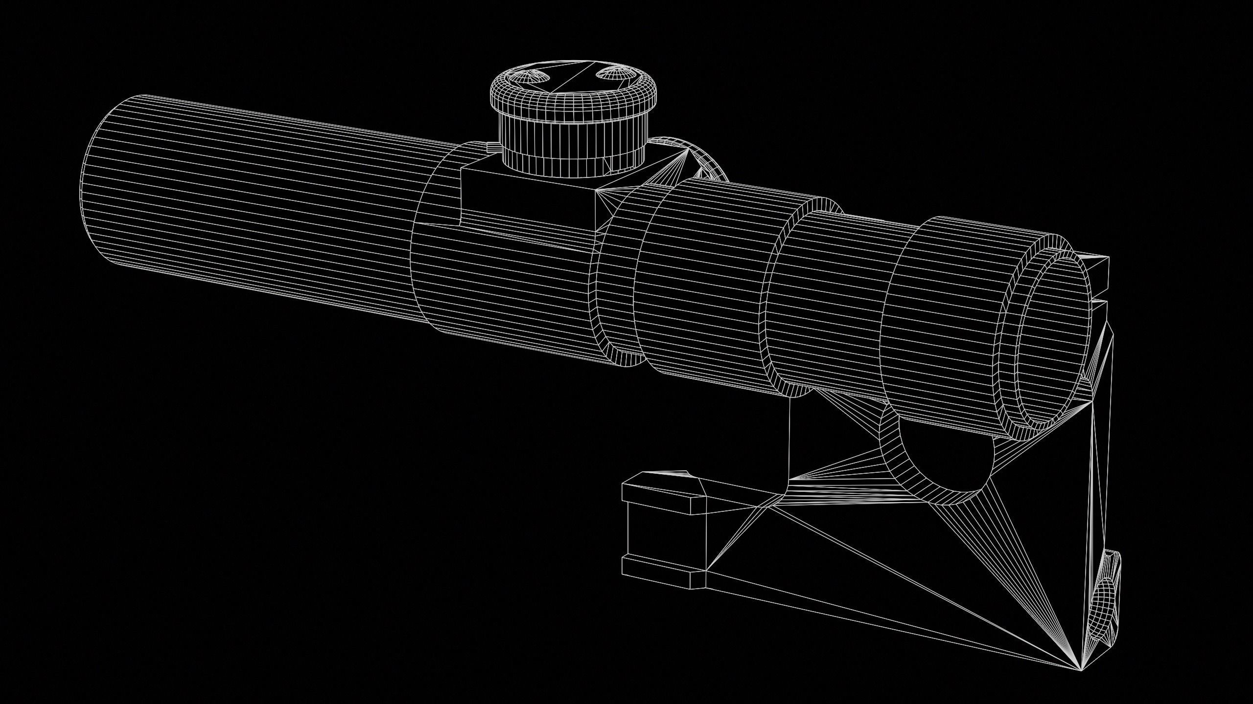 3D model Mosin-Nagant PU Scope VR / AR / low-poly | CGTrader