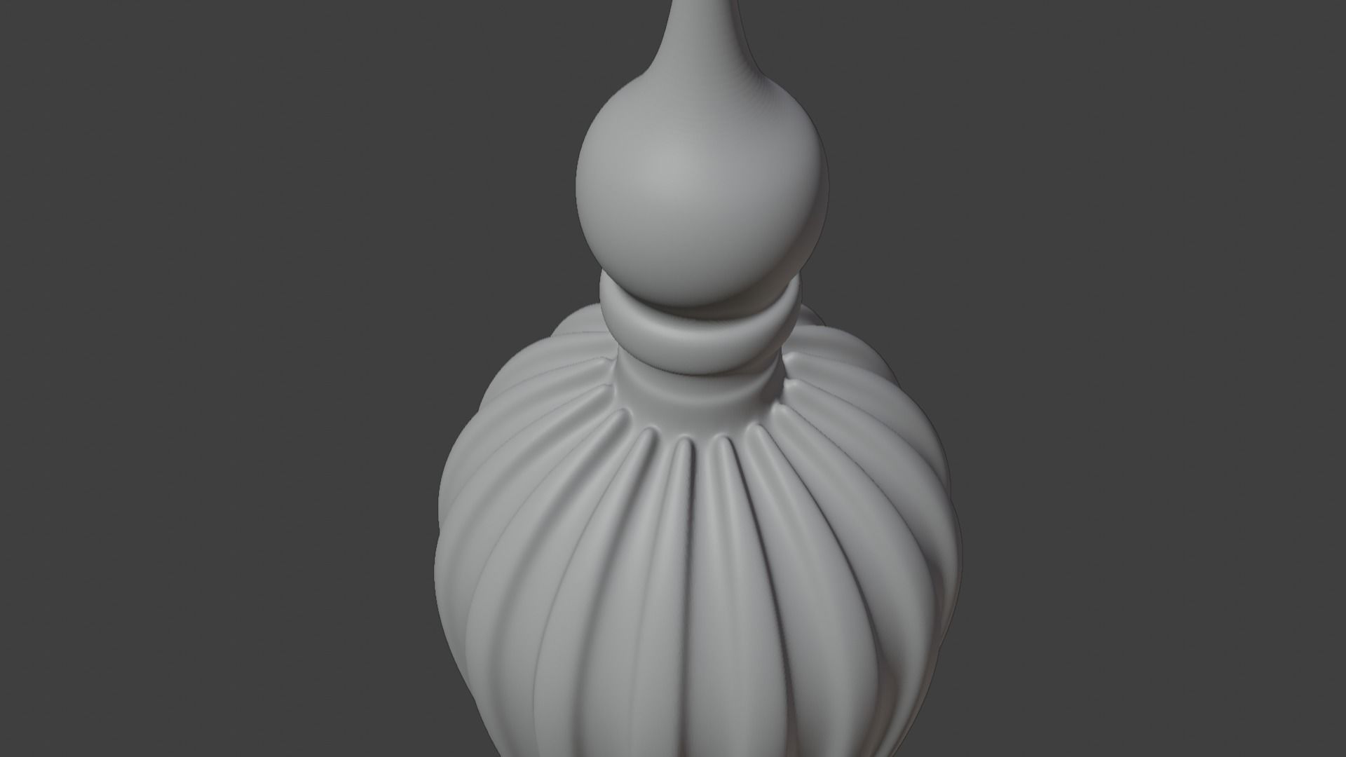 Fluted finial Sceptre 3D model 3D printable | CGTrader