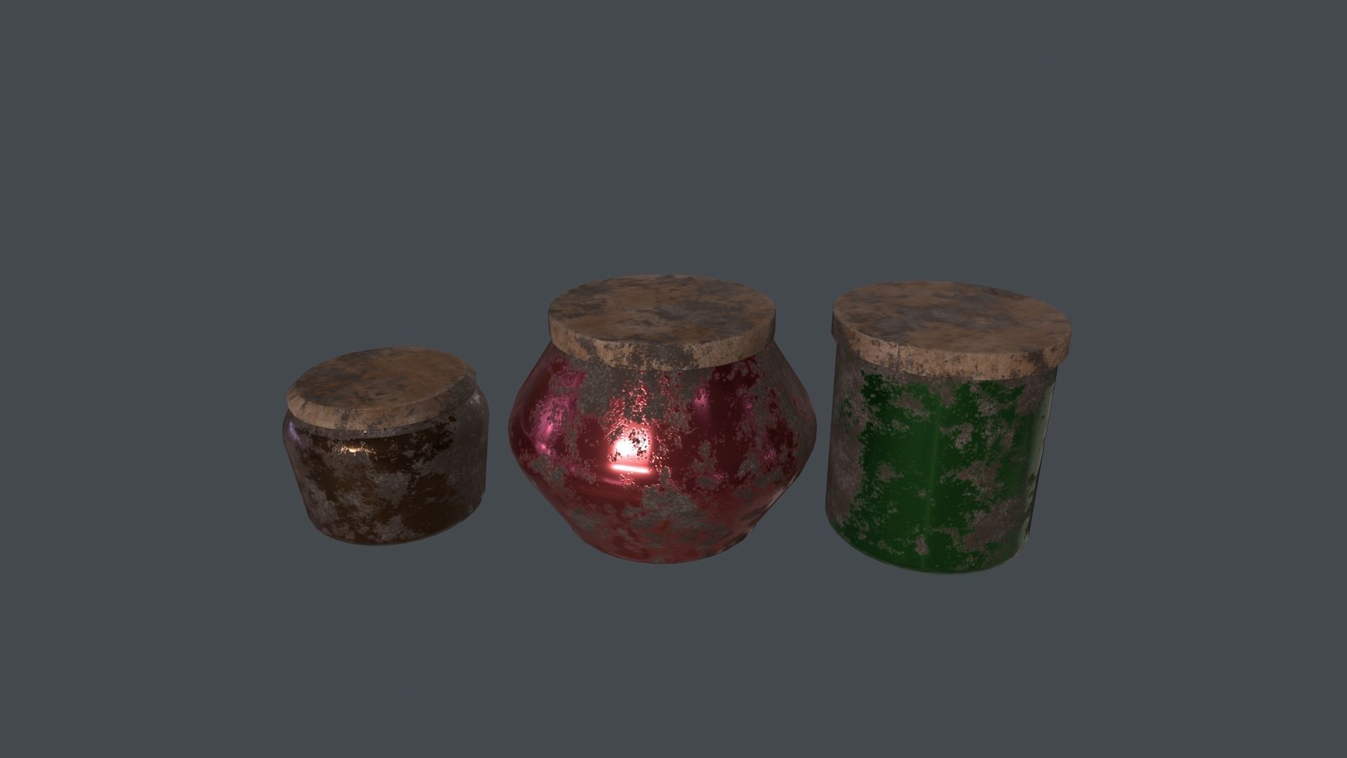 3D model Old glass jars 3D Model VR / AR / low-poly | CGTrader
