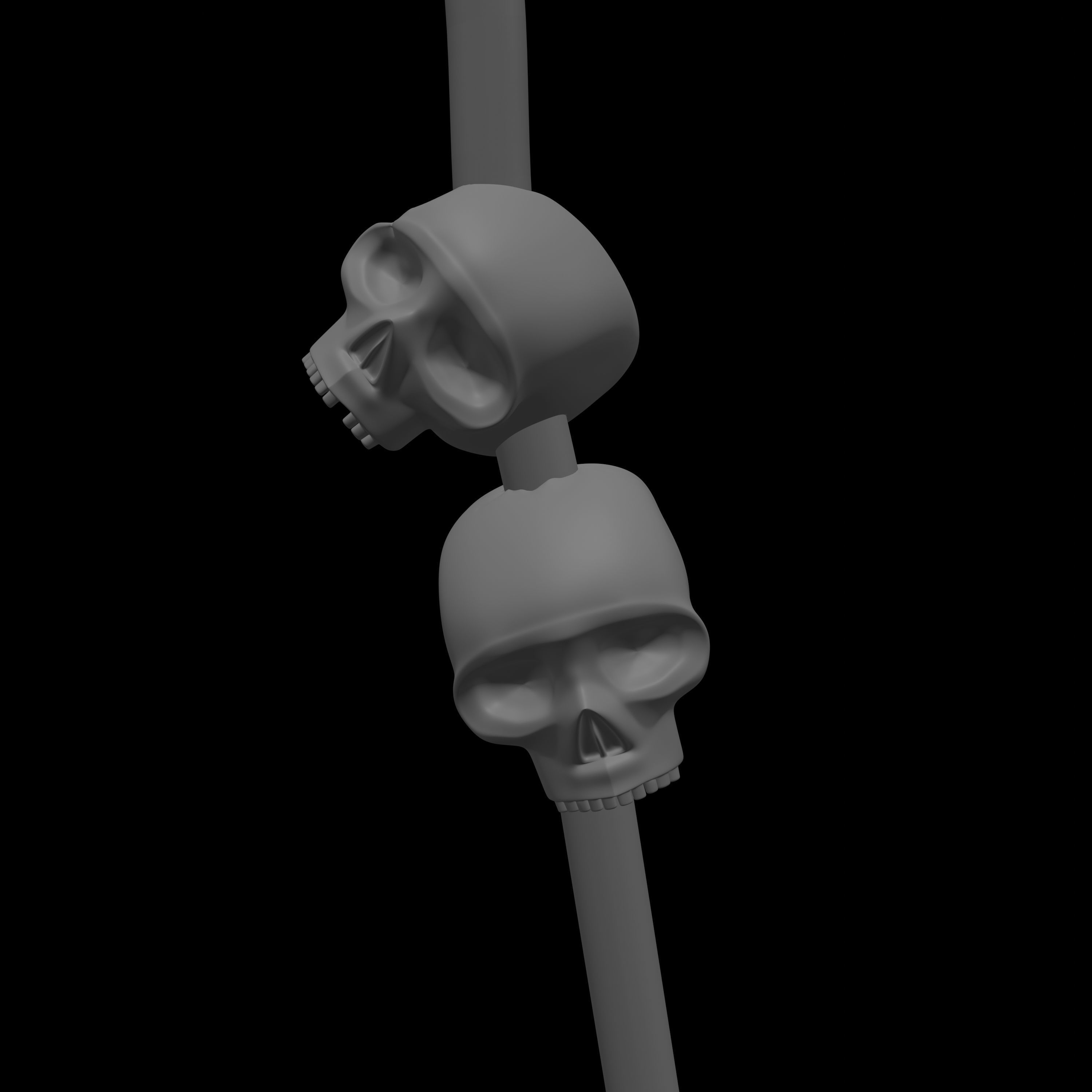 skulls on spike warhammer 40k terrain basing 3d model - FREE free 3D ...