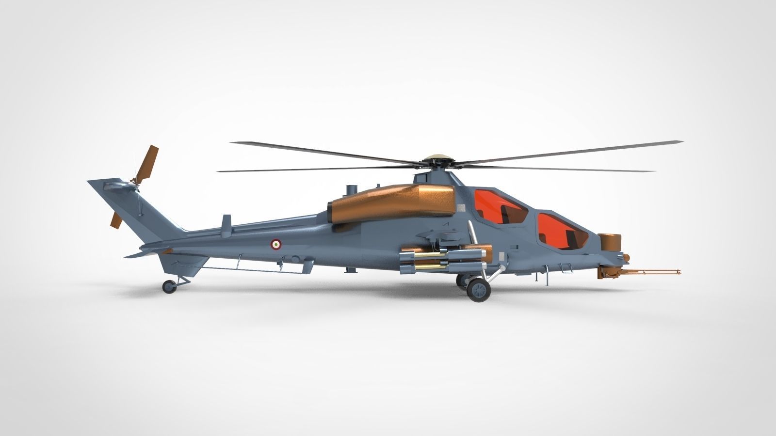 Agusta A129 Mangusta mettalic 3D model | CGTrader