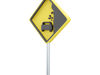 3d falling rocks road sign icon 3D model | CGTrader