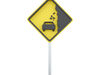 3d falling rocks road sign icon 3D model | CGTrader