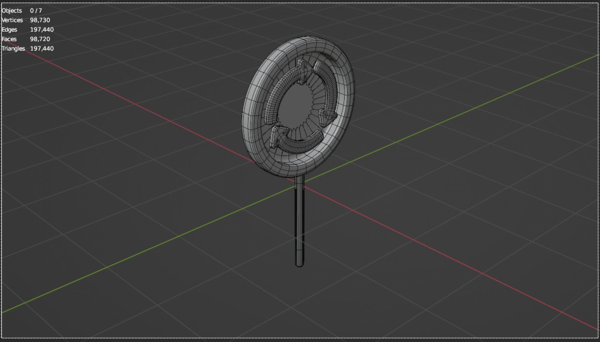 3d Roundabout Circulation sign icon 3D model | CGTrader