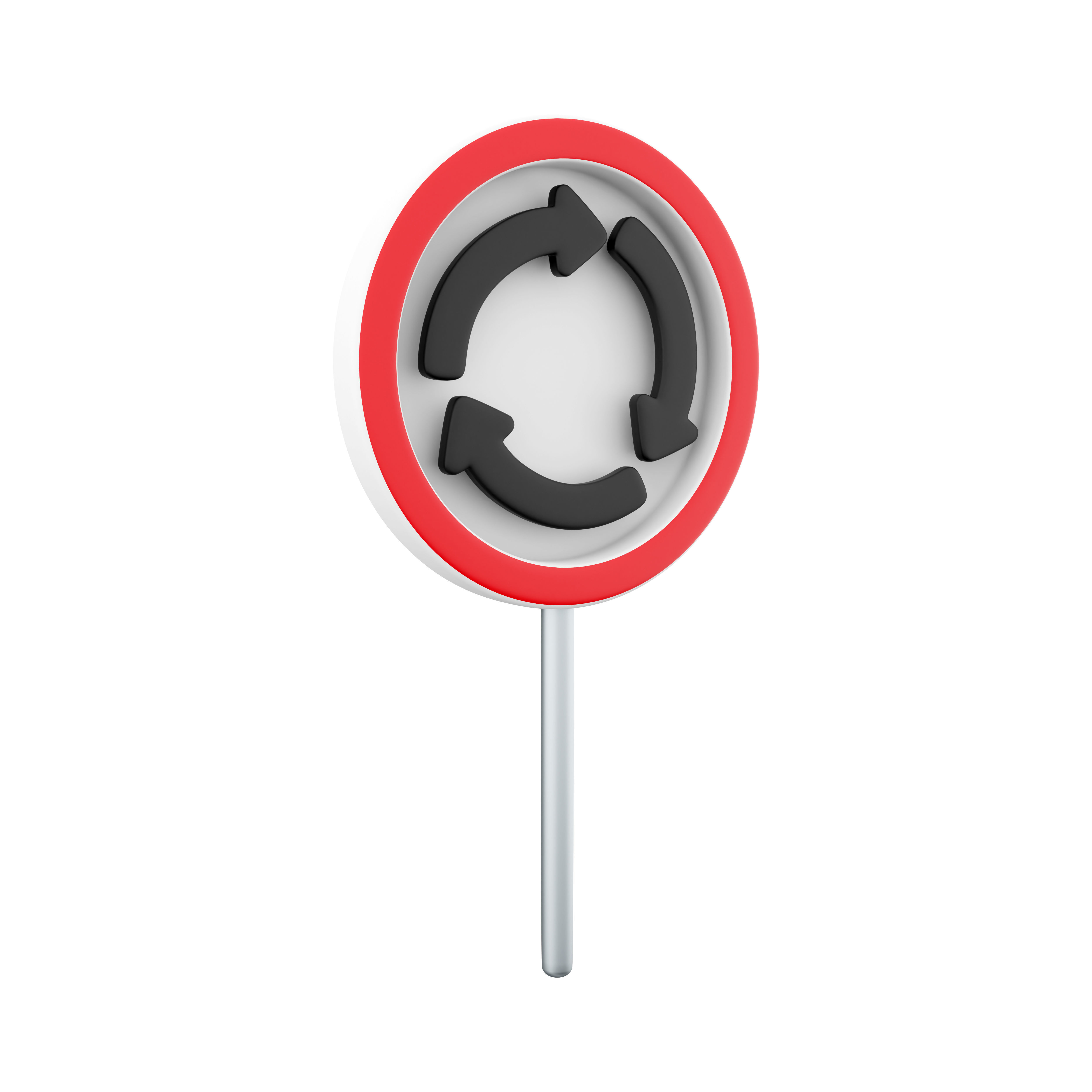 3d Roundabout Circulation sign icon 3D model | CGTrader