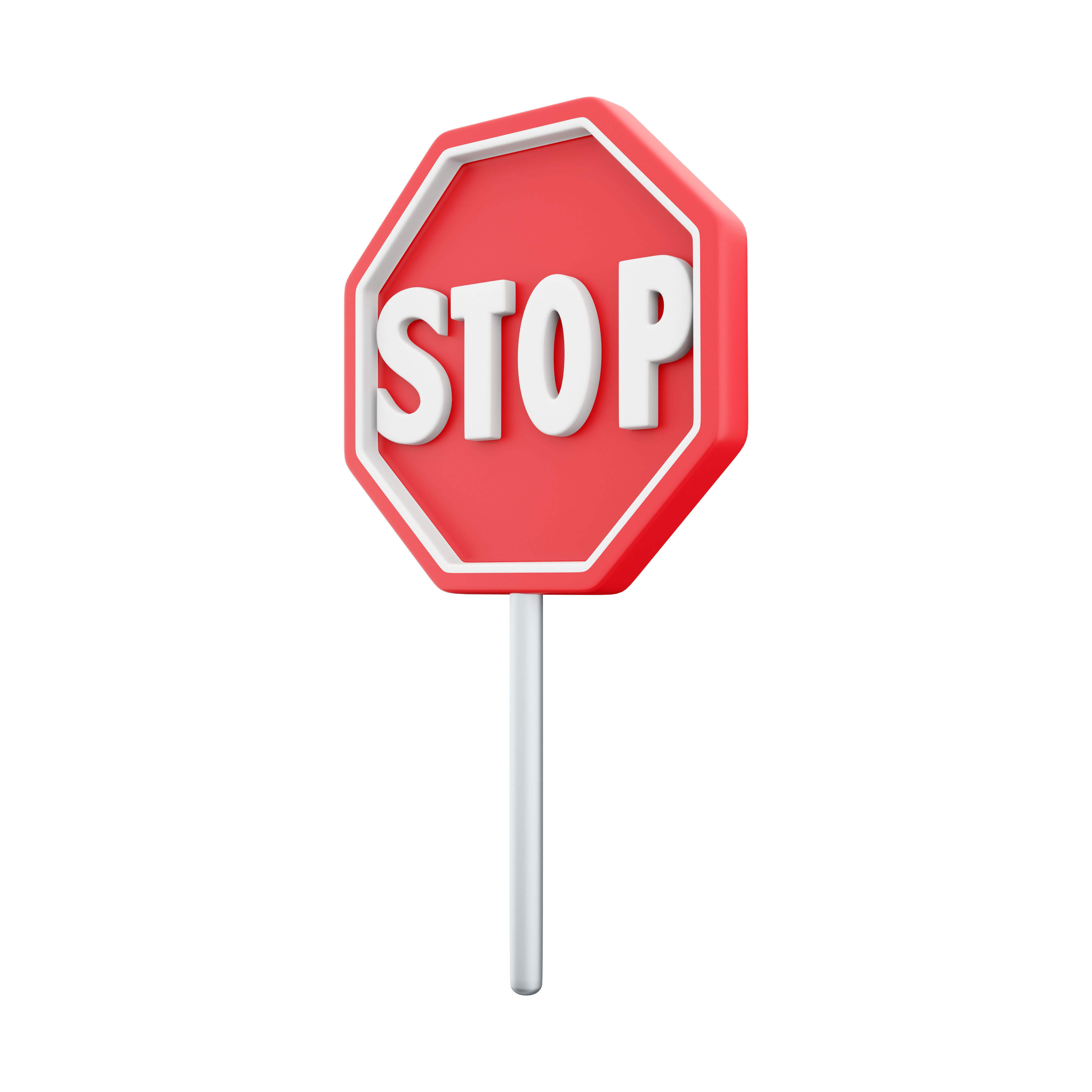 3D stop sign cartoon icon 3D model | CGTrader