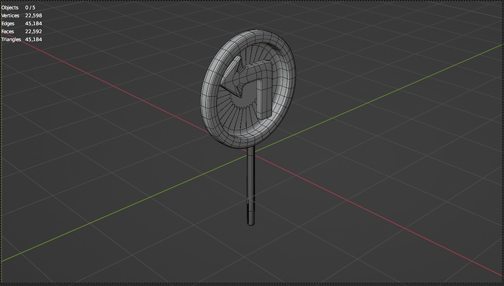 3d Turn left ahead sign cartoon icon 3D model | CGTrader