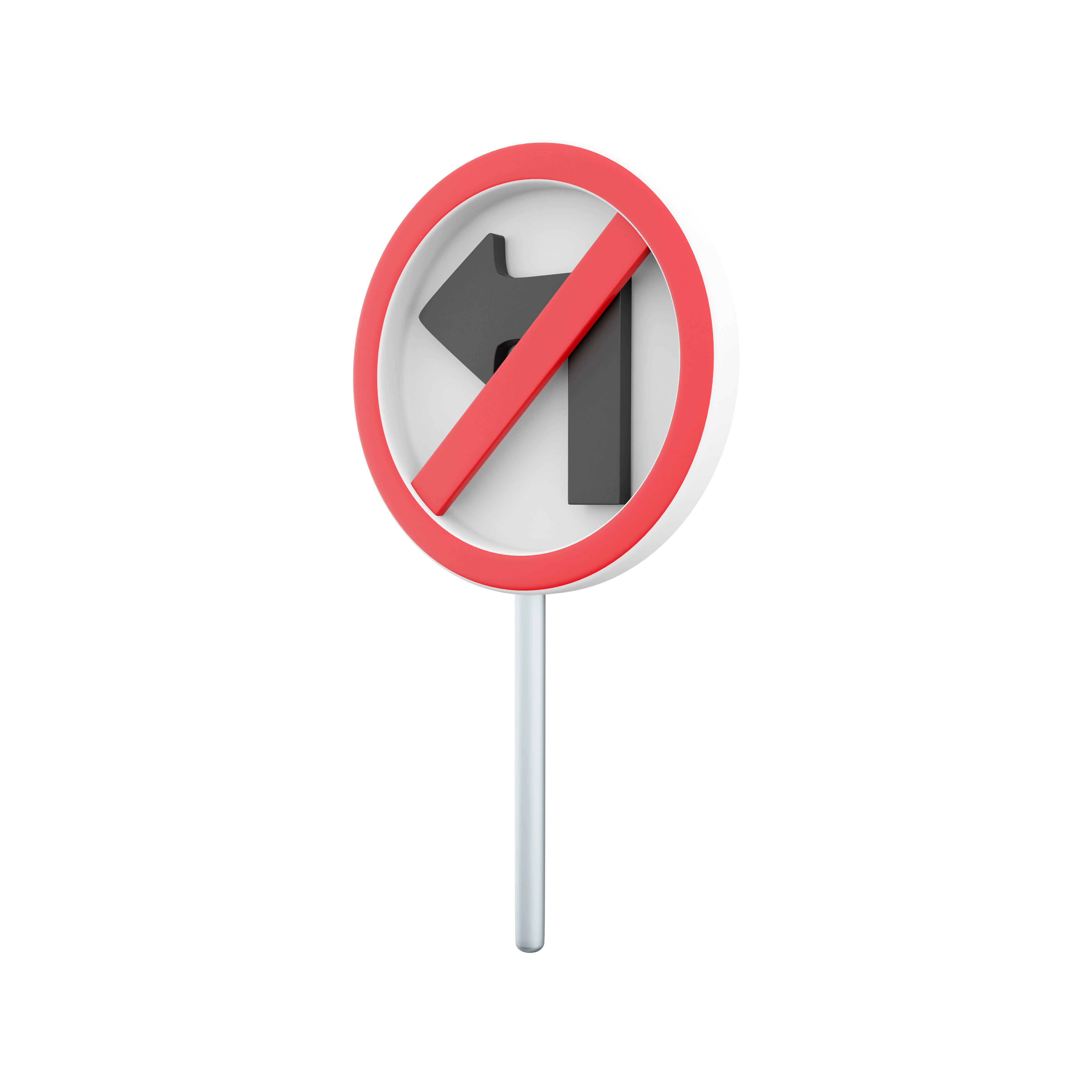 3D Do not turn left traffic sign 3D model | CGTrader