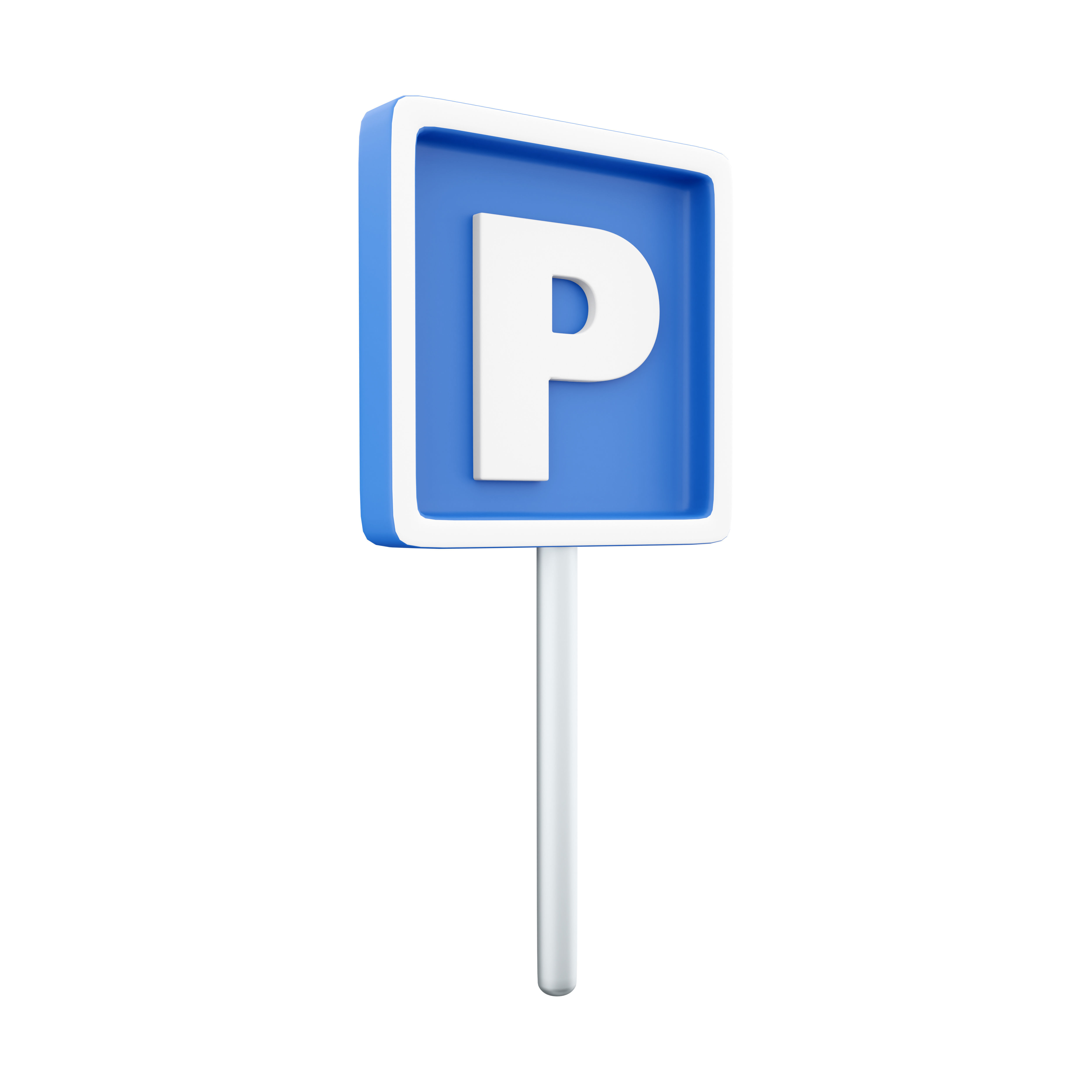3d Blue Parking sign 3D model | CGTrader