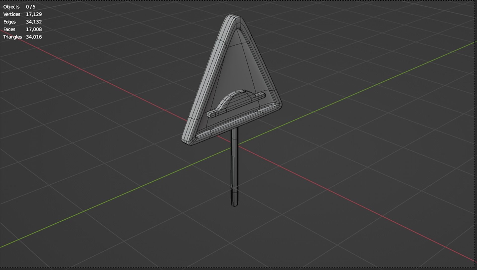 3d Speed bumps warning of traffic signs 3D model | CGTrader