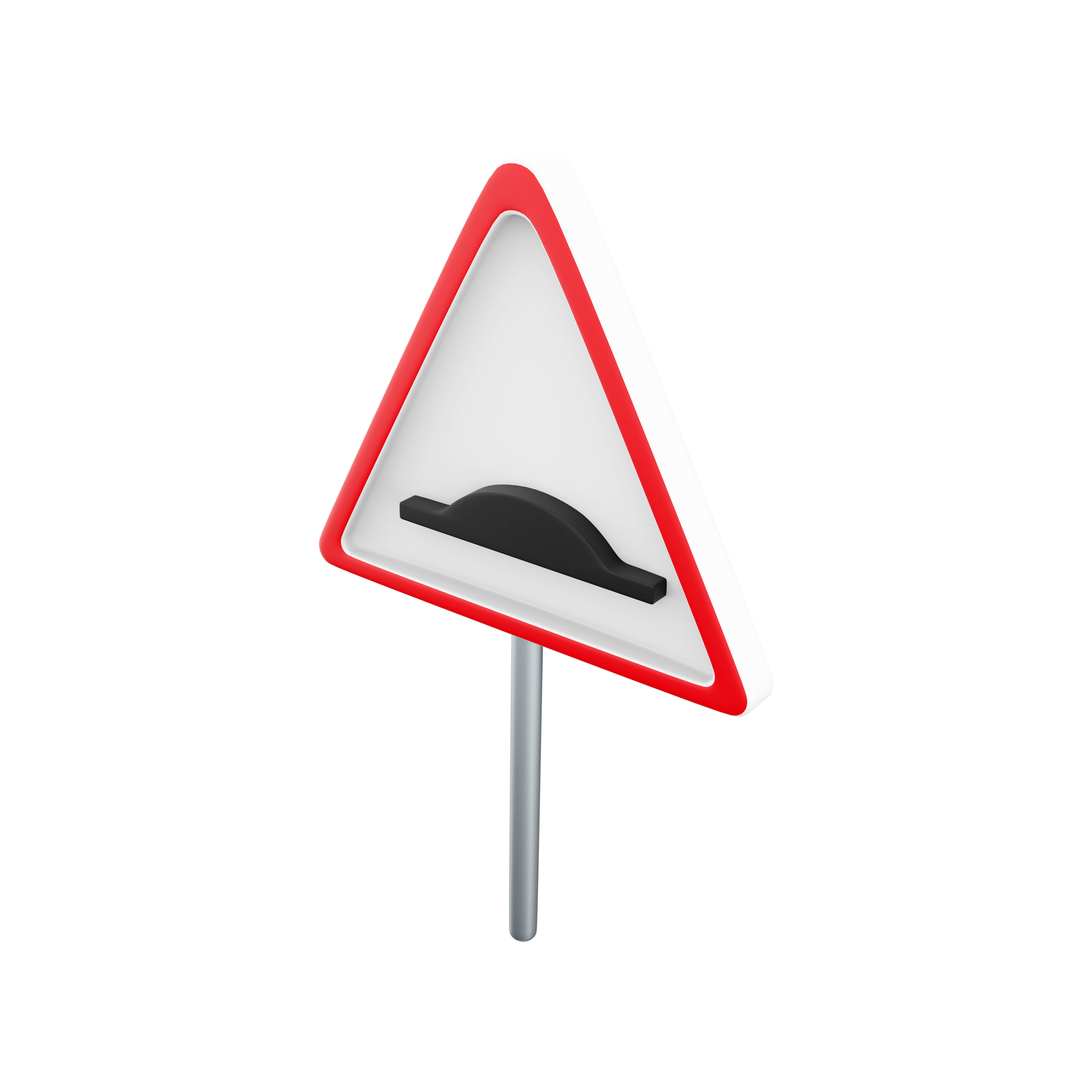 3d Speed bumps warning of traffic signs 3D model | CGTrader