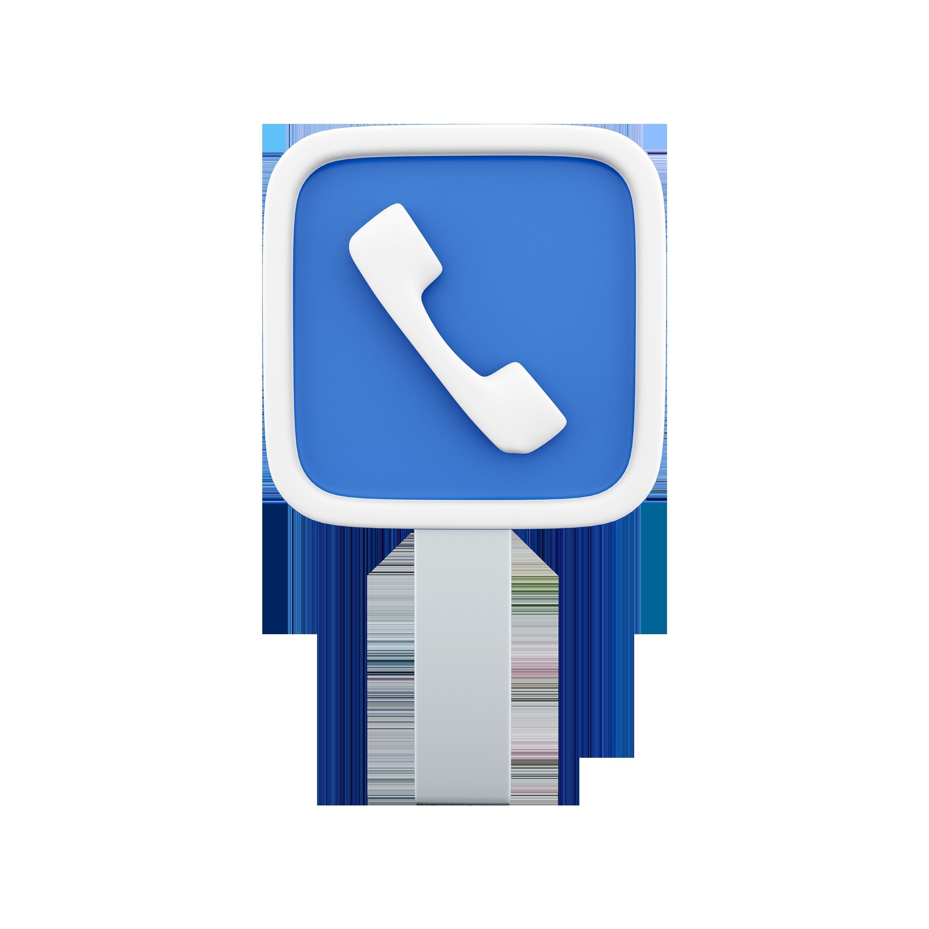 3d telephone road sign cartoon icon 3D model | CGTrader