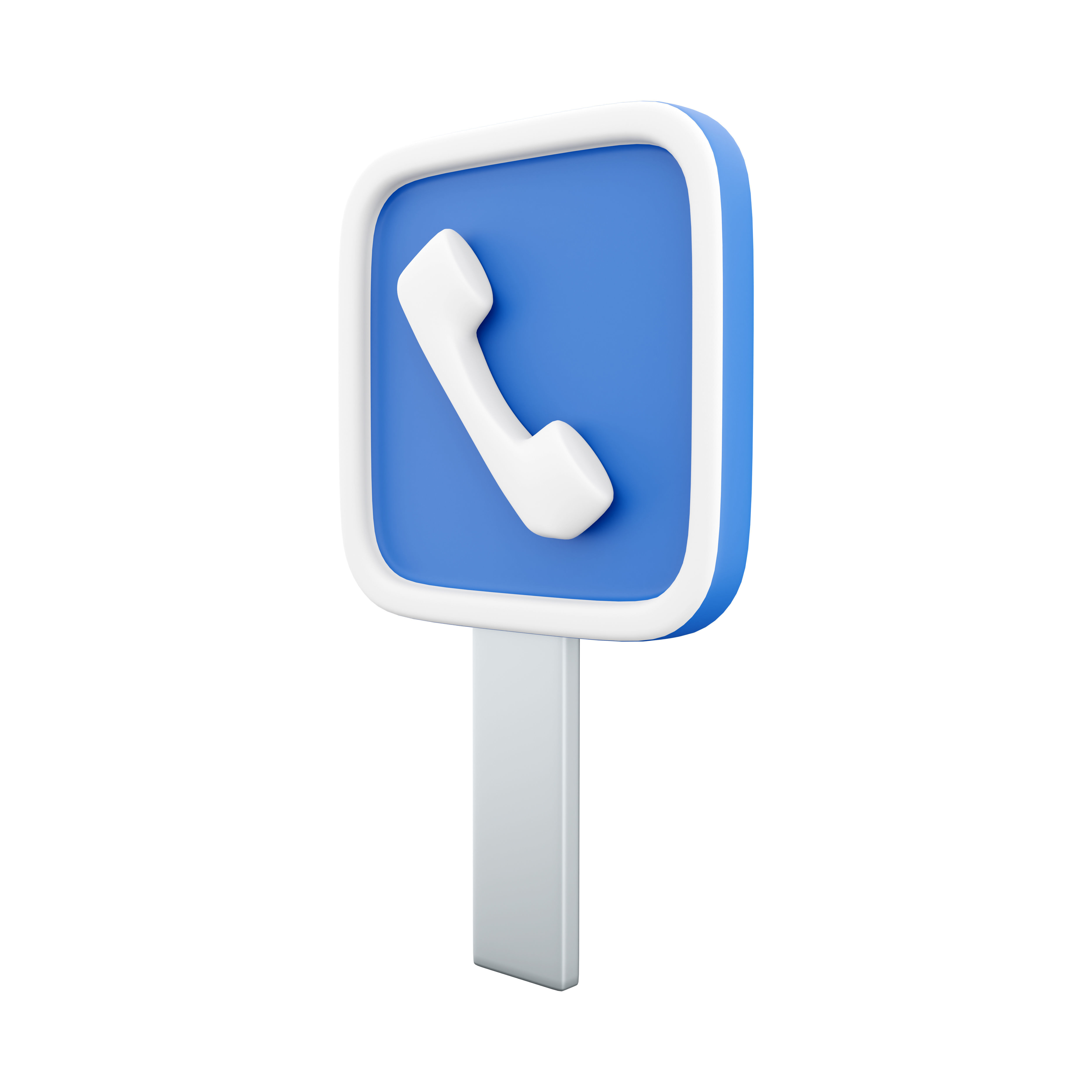 3d telephone road sign cartoon icon 3D model | CGTrader