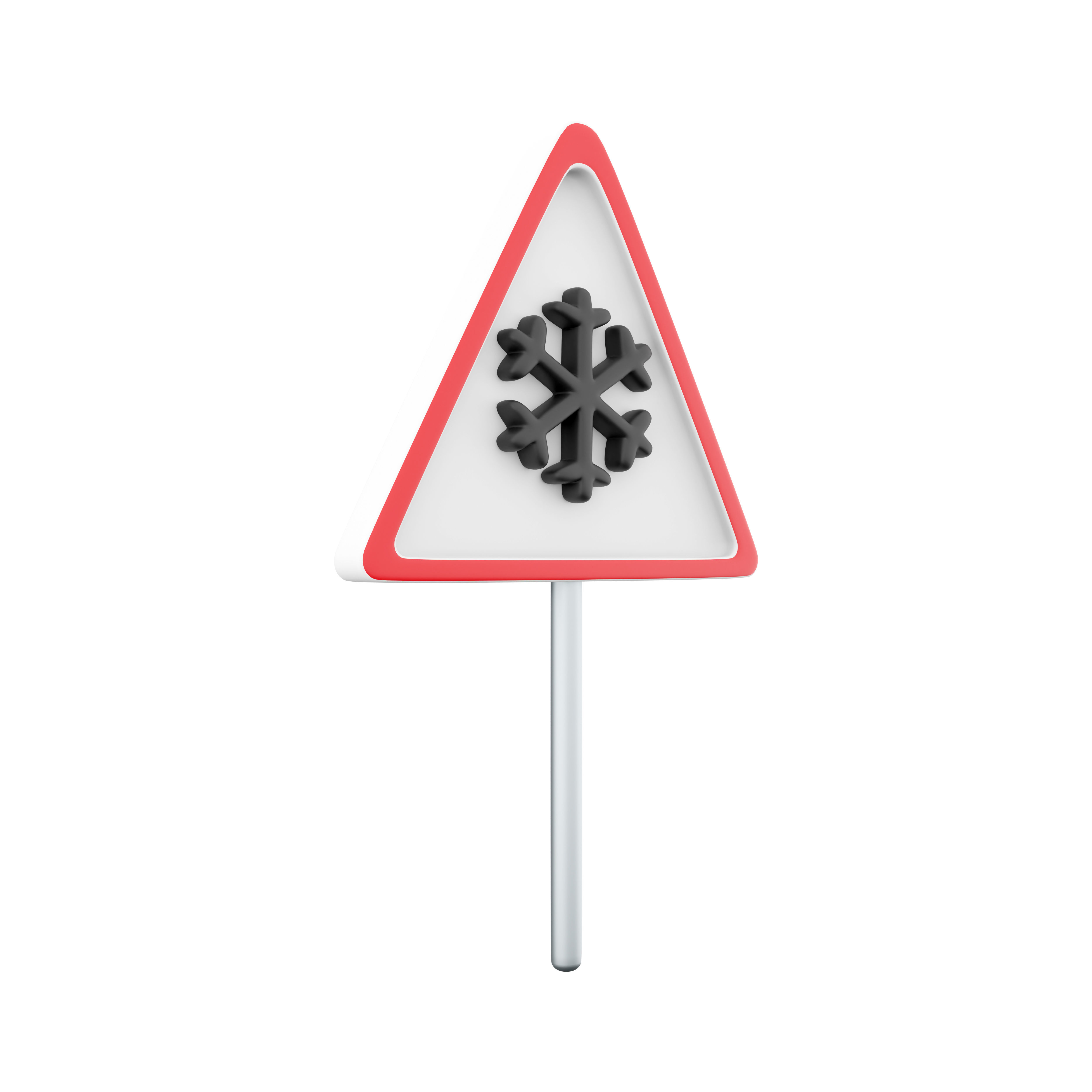 3D snow road sign icon 3D model | CGTrader