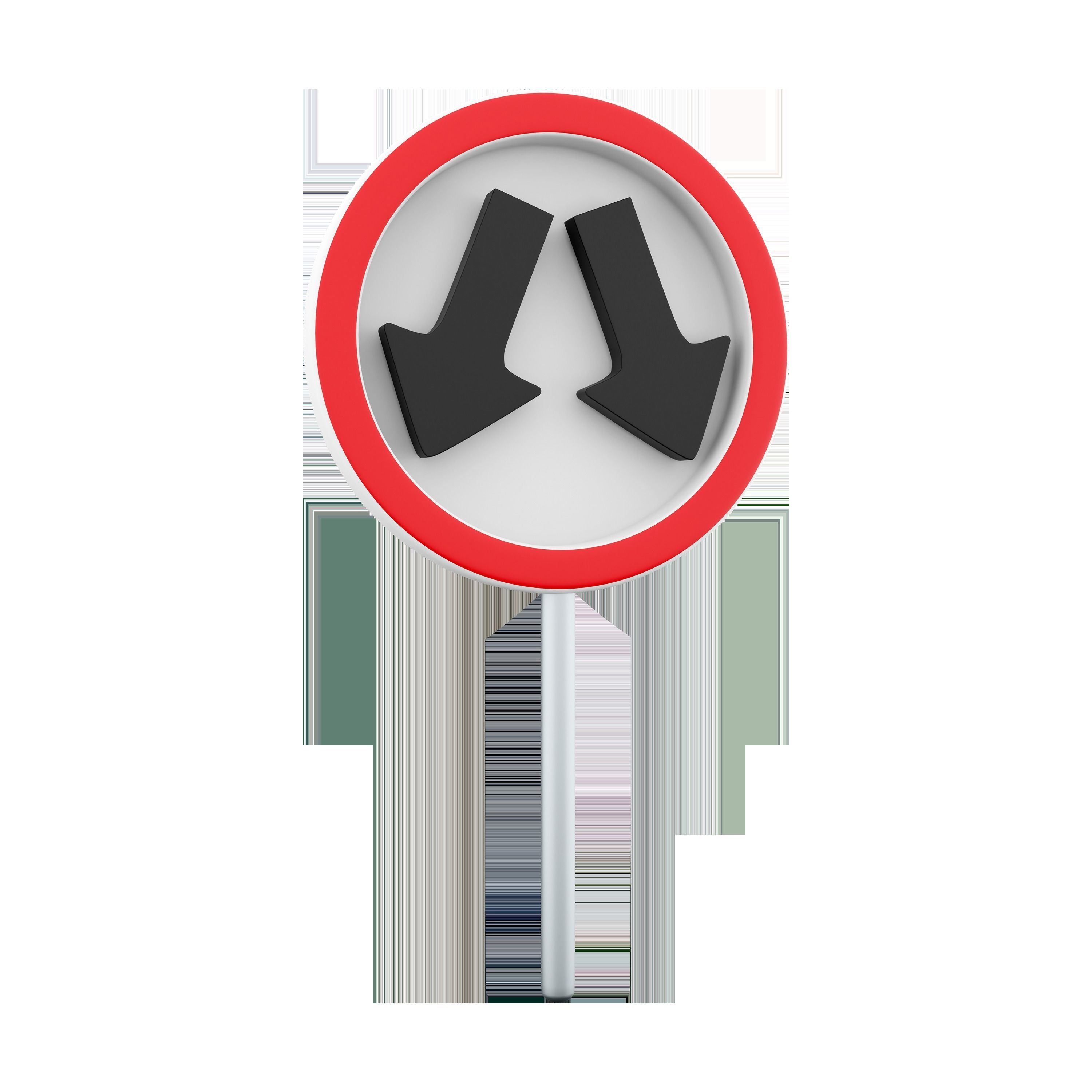 3D icon two-way road sign 3D model | CGTrader