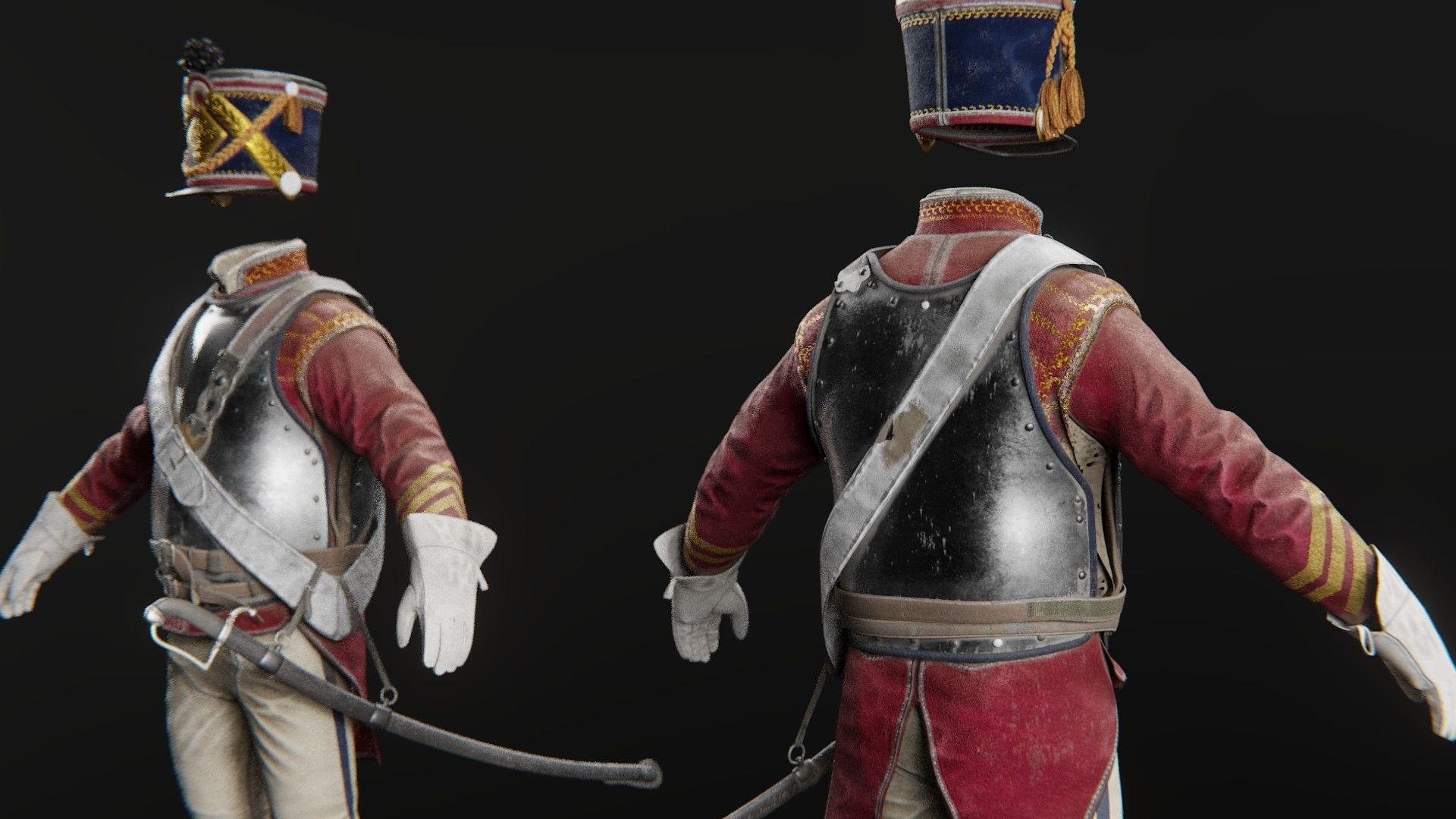 Soldier Napoleon Cavalry Cuirassier 3D model | CGTrader
