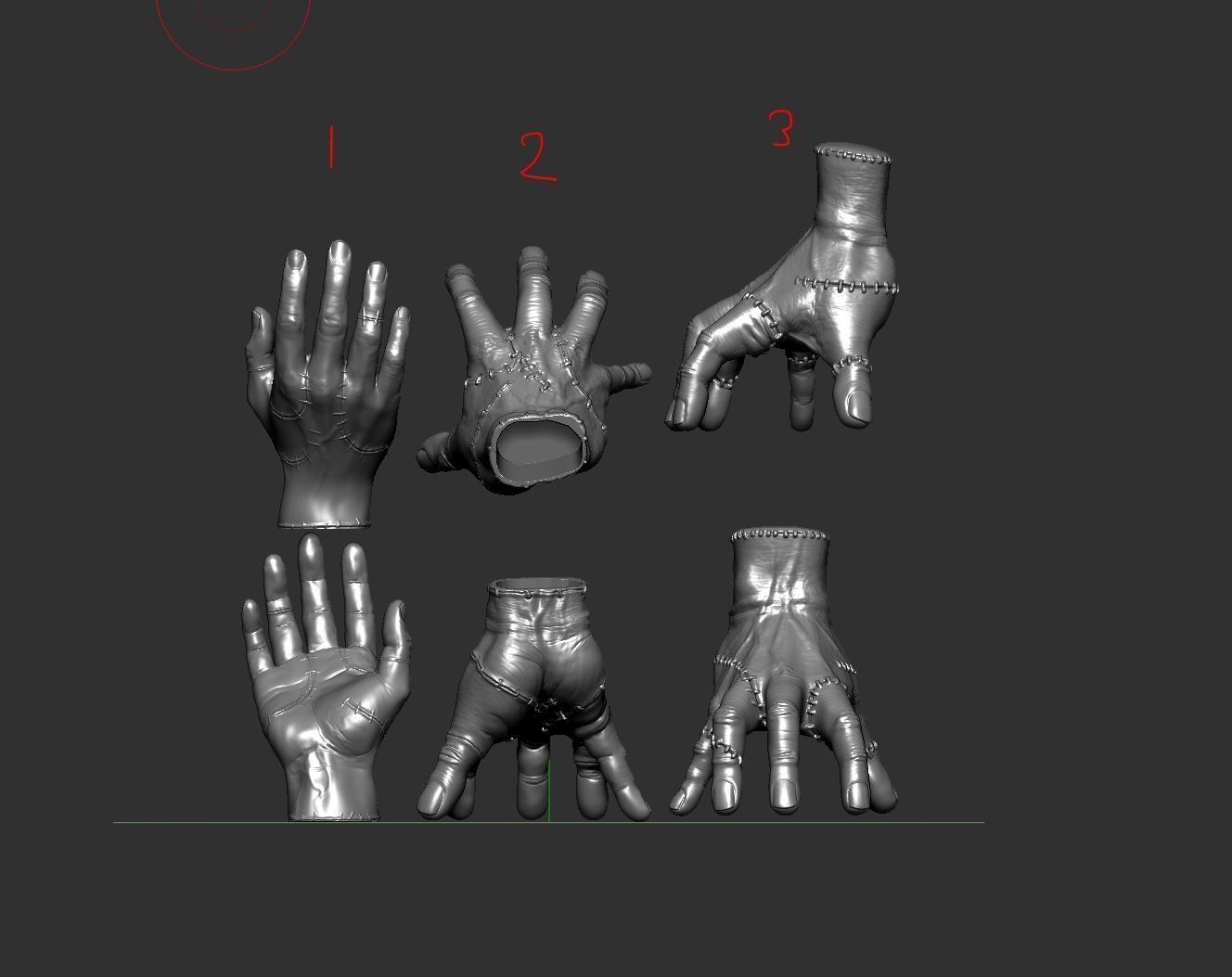 Wednesday hand with pen holder 3D model 3D printable | CGTrader