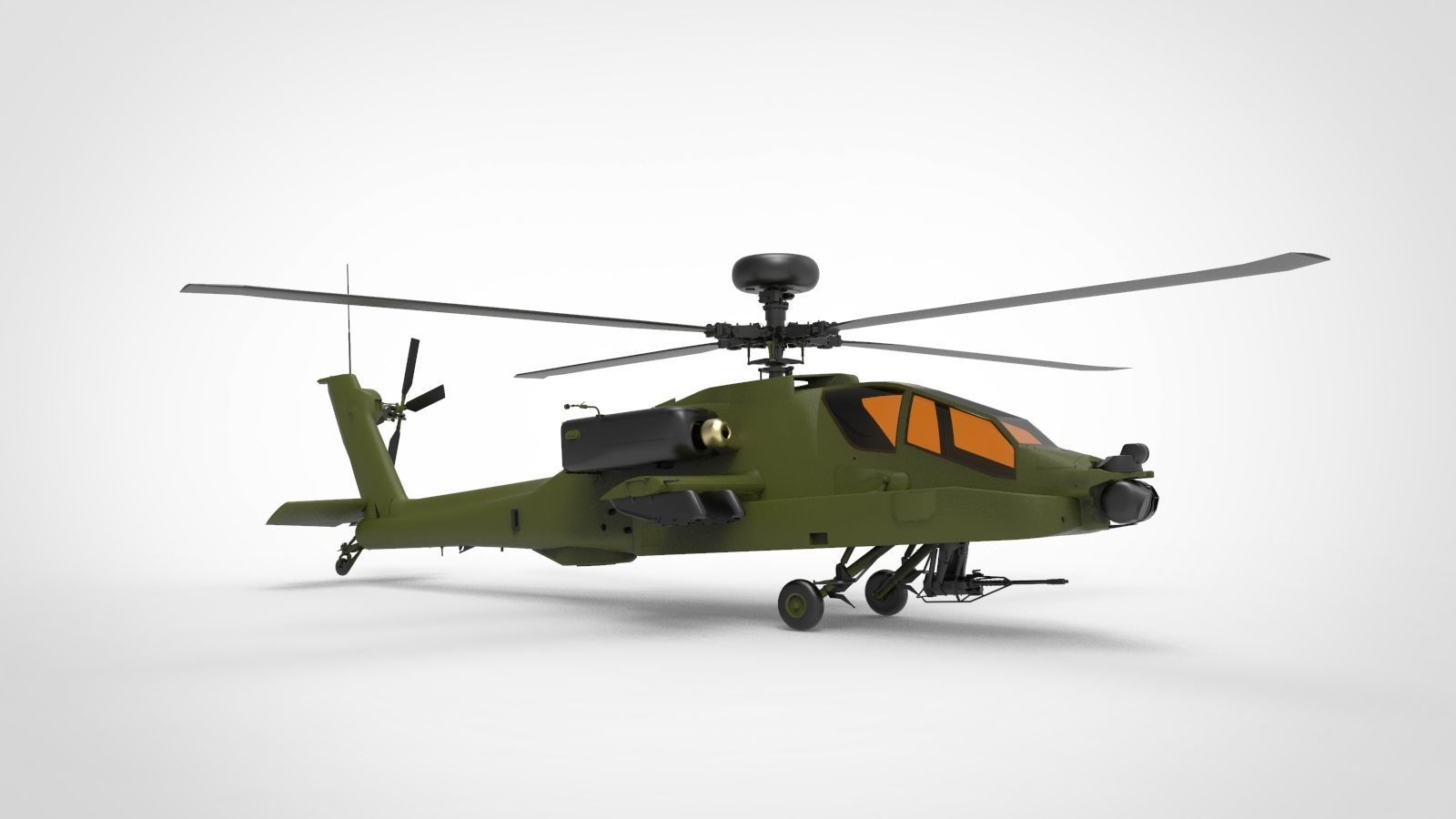AH-64 Apache Army 3D model | CGTrader