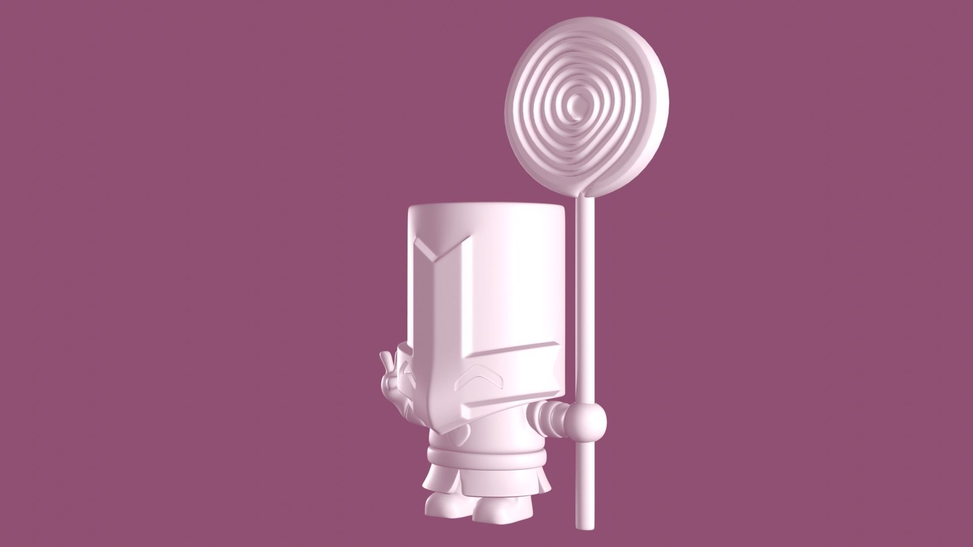 Pink Knight - Castle Crashers 3D model 3D printable | CGTrader