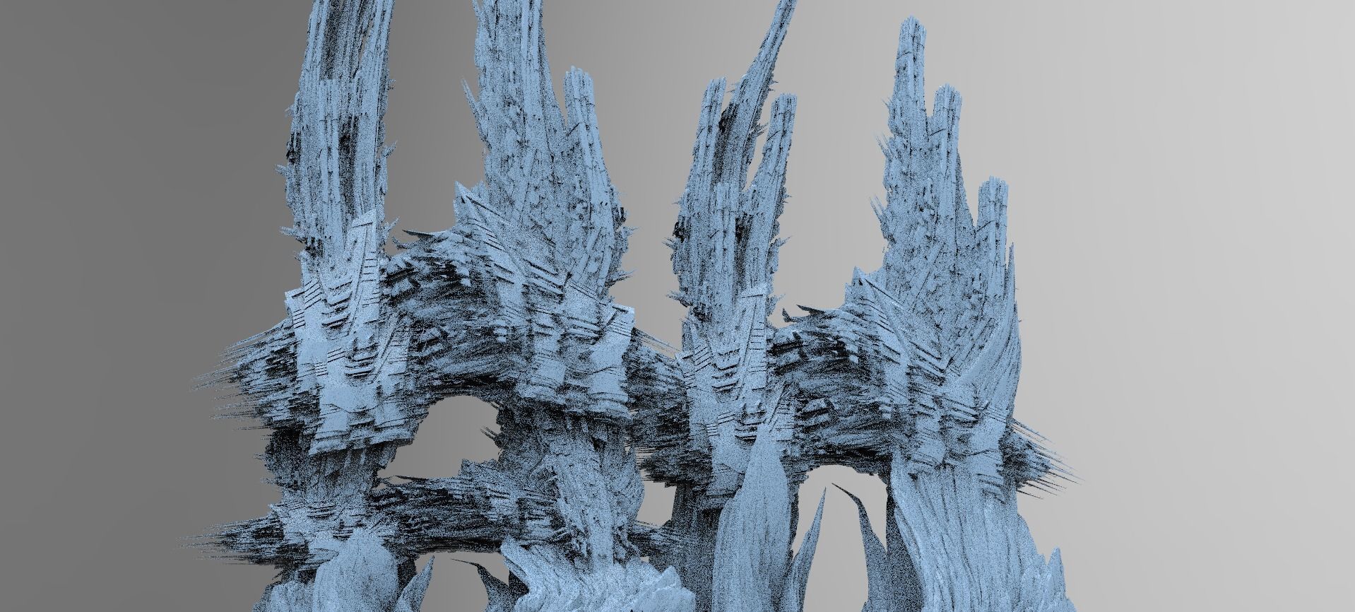 Alien Cliffs rock structure Base 3 designs 3D model | CGTrader