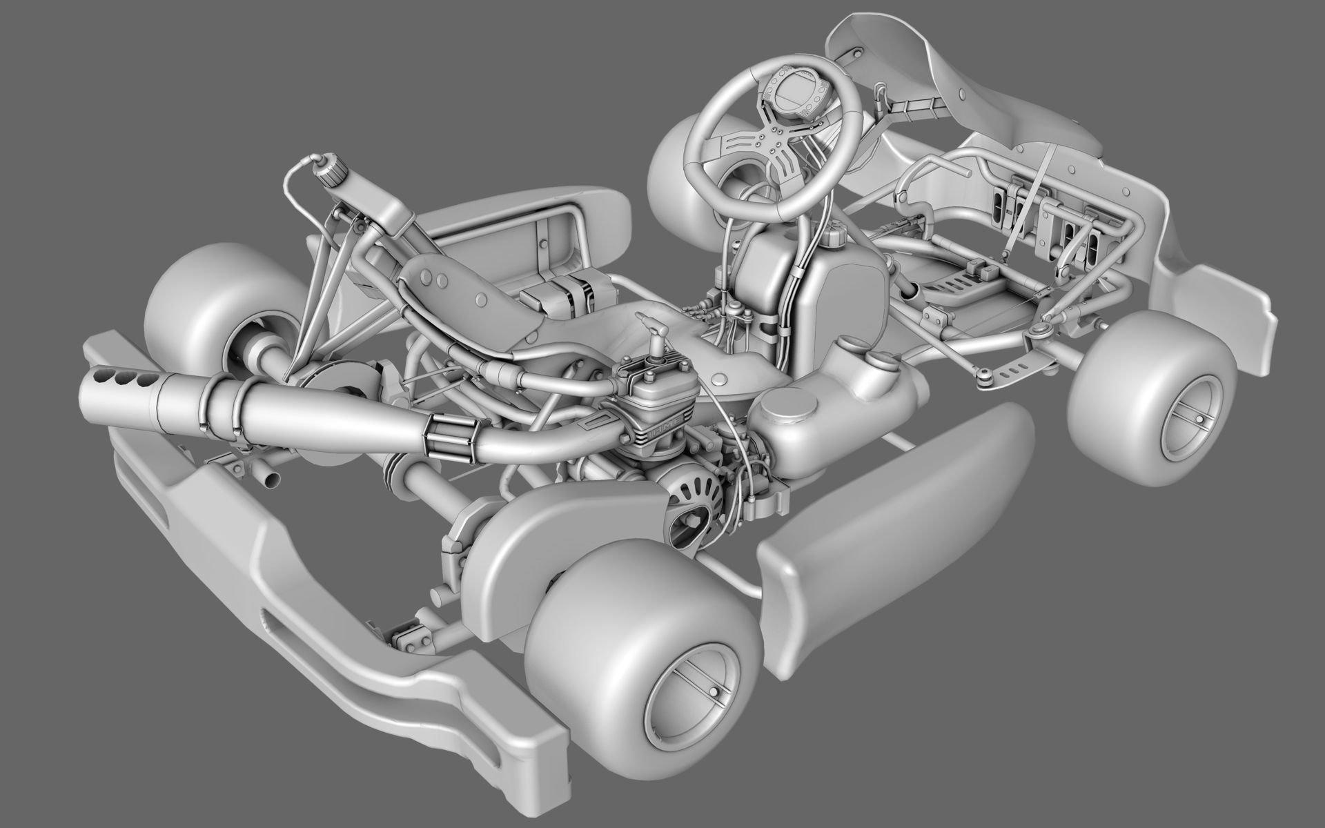 3D model X30 Tony Kart Racer 401R VR / AR / low-poly | CGTrader