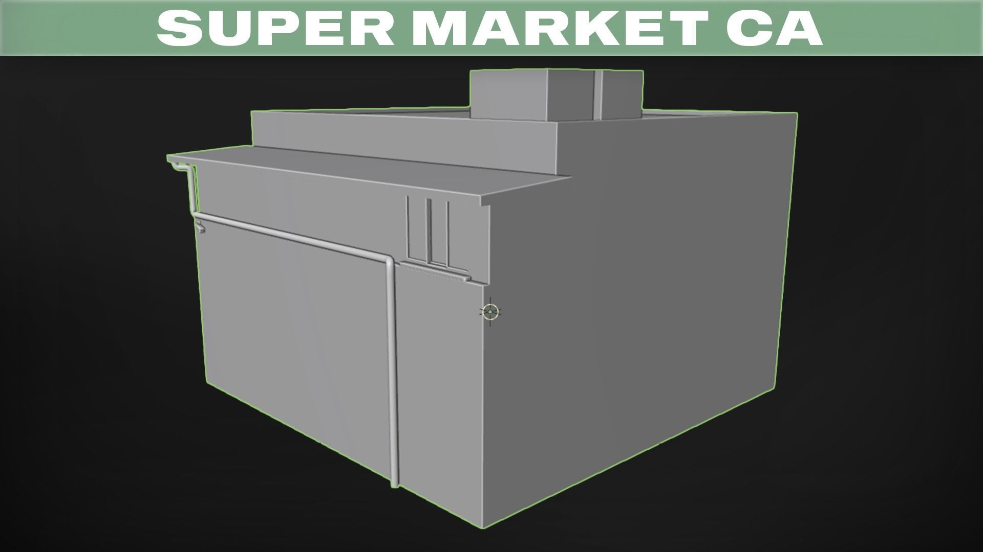 3D model Super Market California Hood VR AR low-poly 3d model VR / AR ...