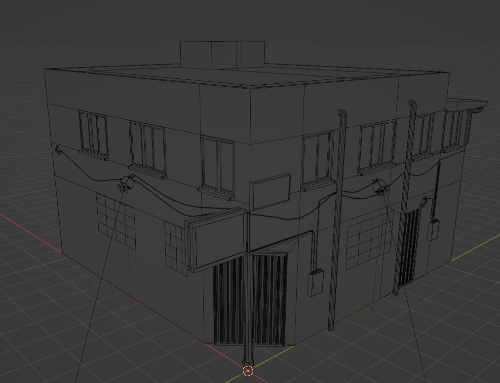 3D model Super Market California Hood VR AR low-poly 3d model VR / AR ...