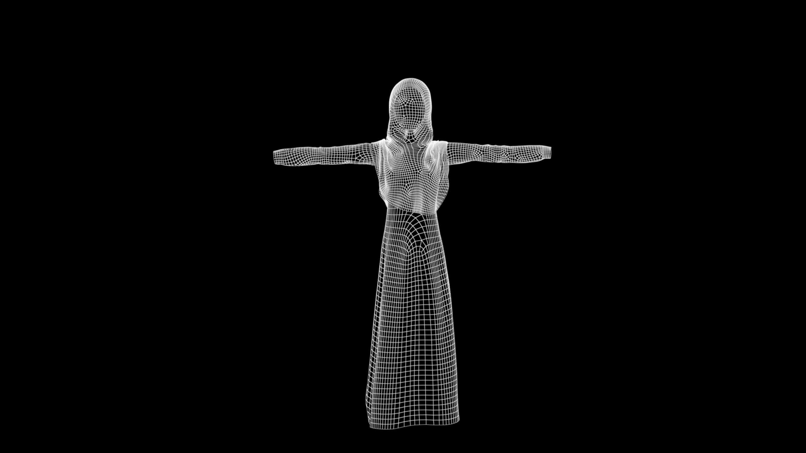 Abaya and hijab 3D model | CGTrader