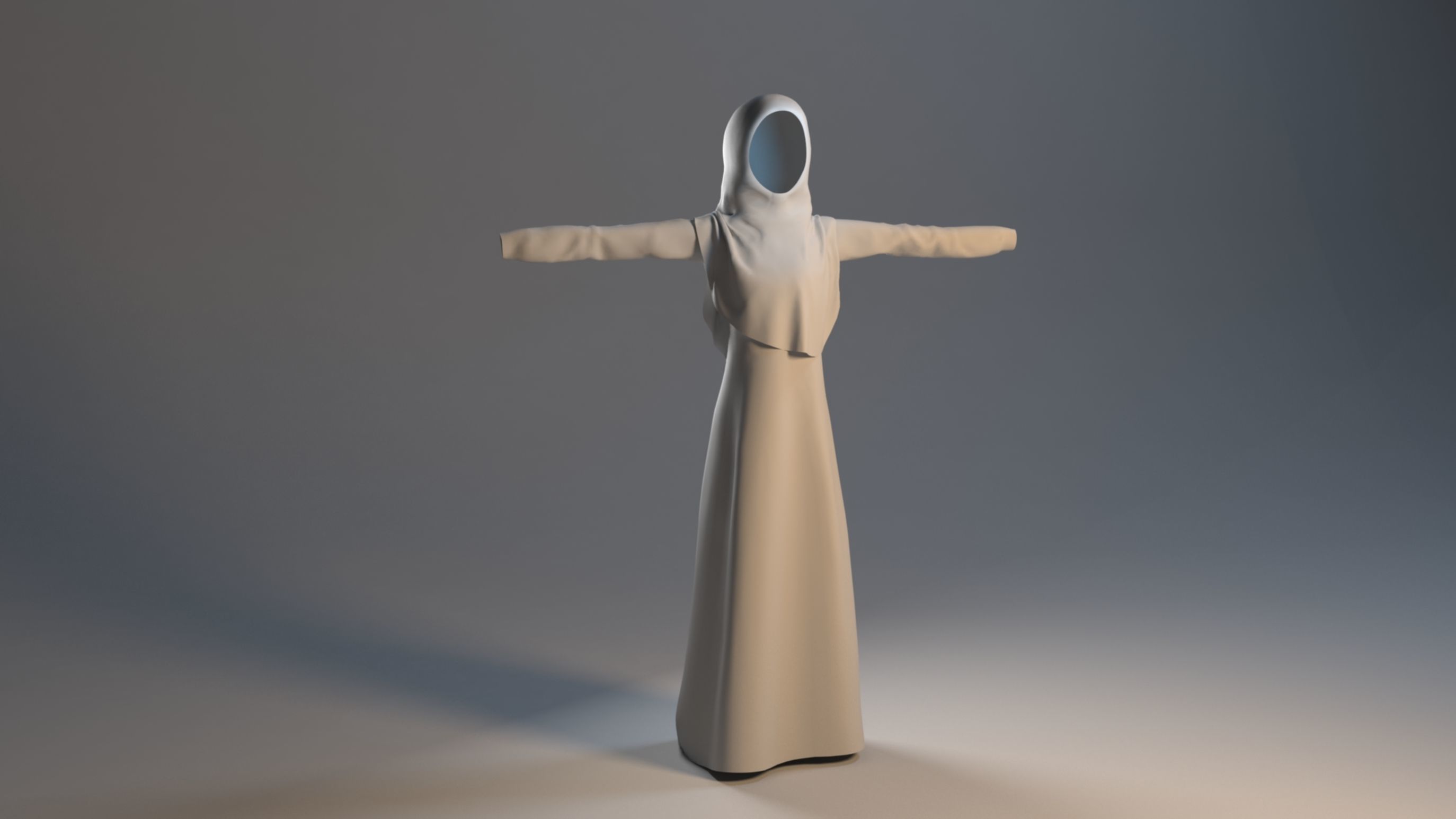 Abaya and hijab 3D model | CGTrader