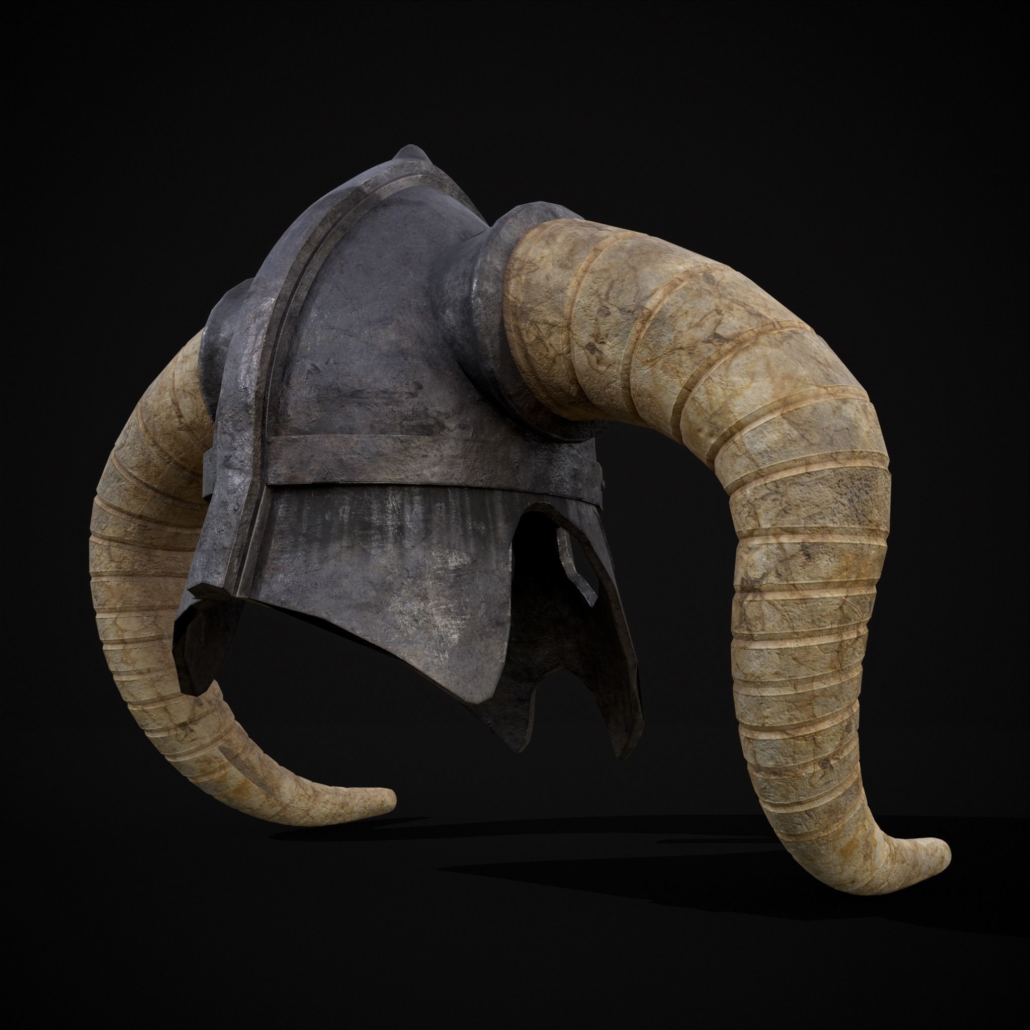 3D model Medieval Viking Horn Helmet VR / AR / low-poly | CGTrader