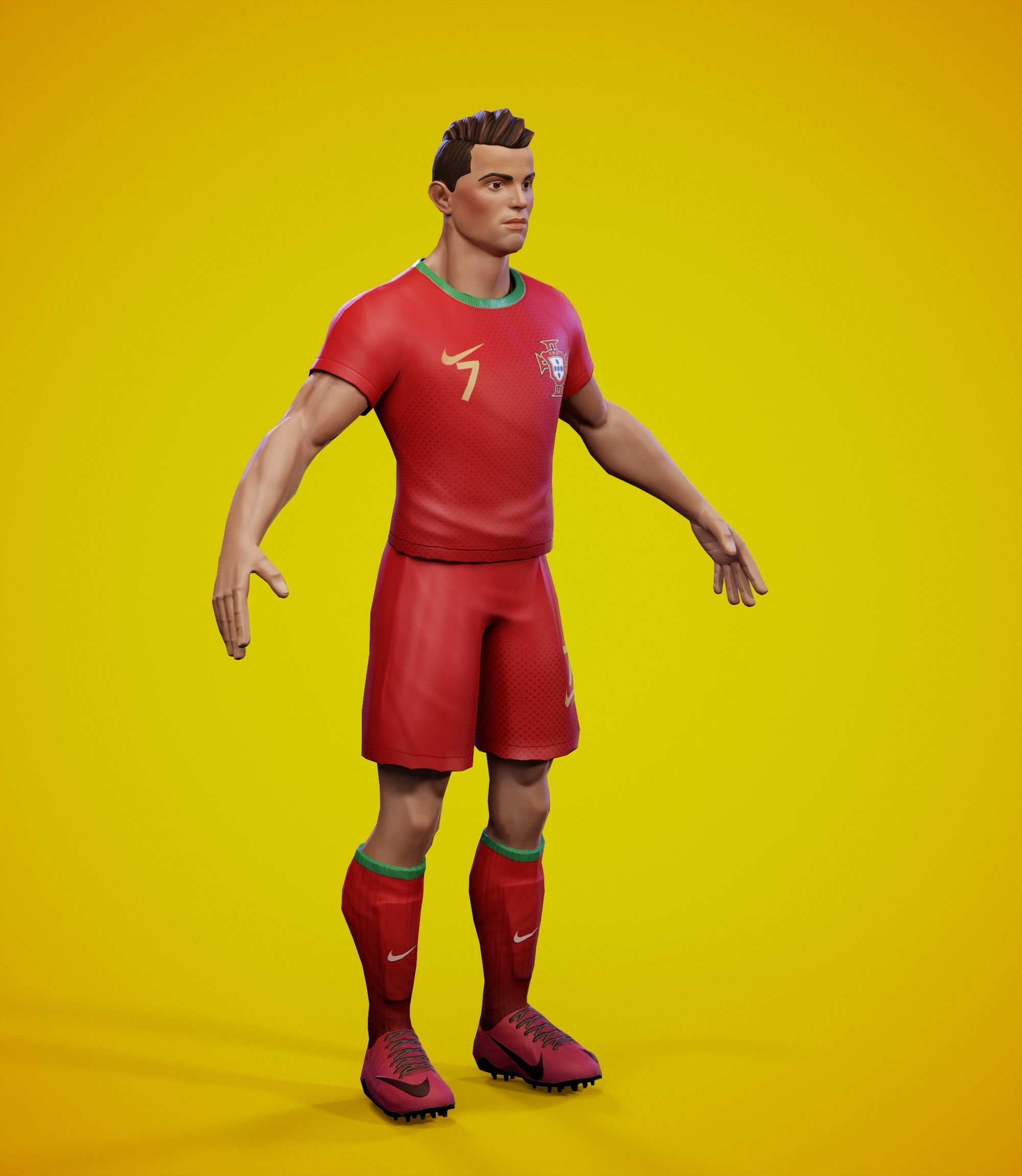 3D model Cristiano Ronaldo - Soccer Player VR / AR / low-poly | CGTrader