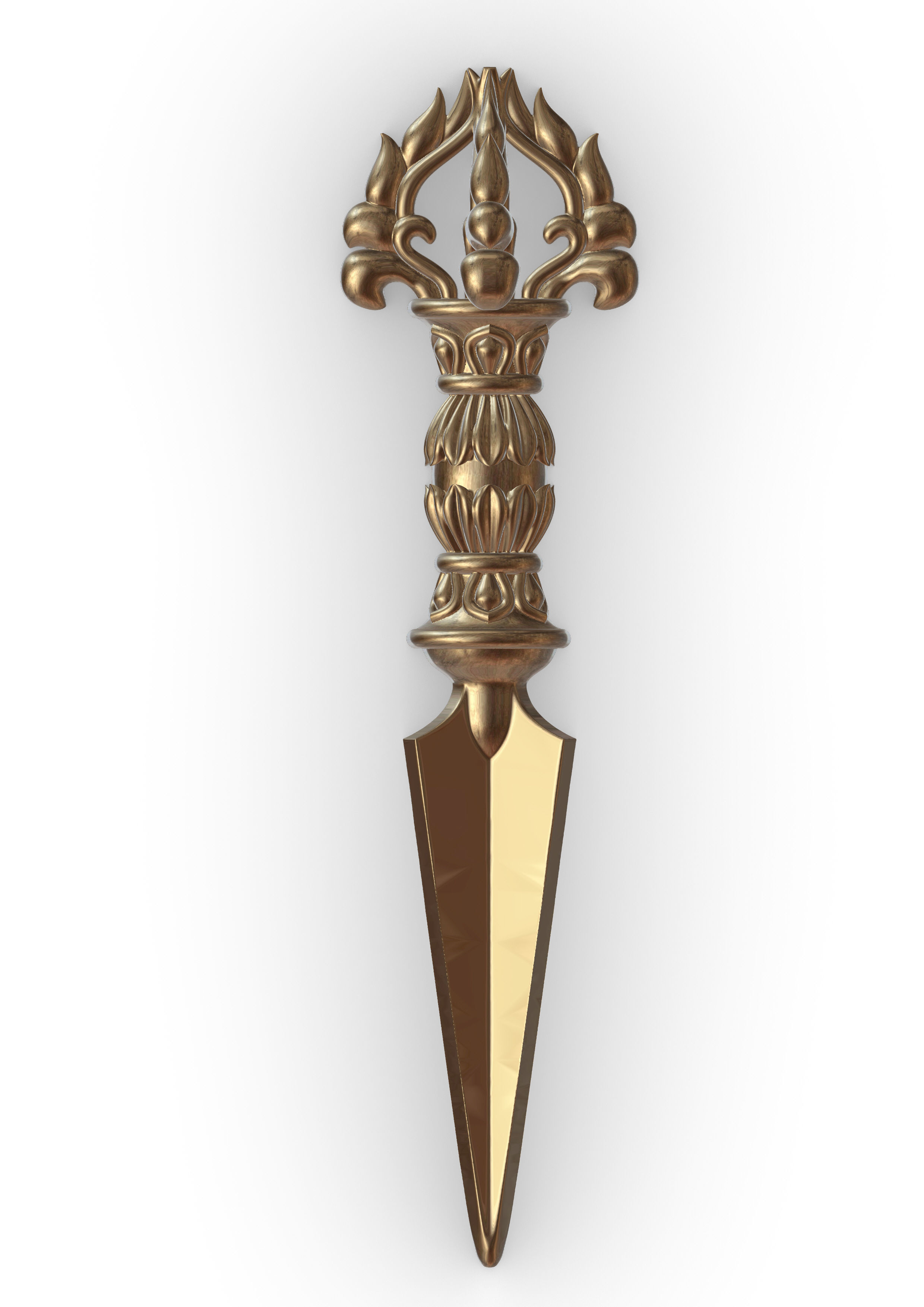 PHURBA VAJRA DAGGER 3D model 3D printable | CGTrader
