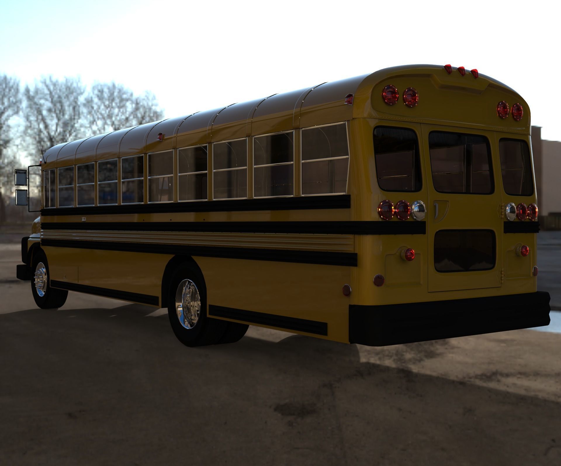 Rosmo MB School Bus 3D model | CGTrader