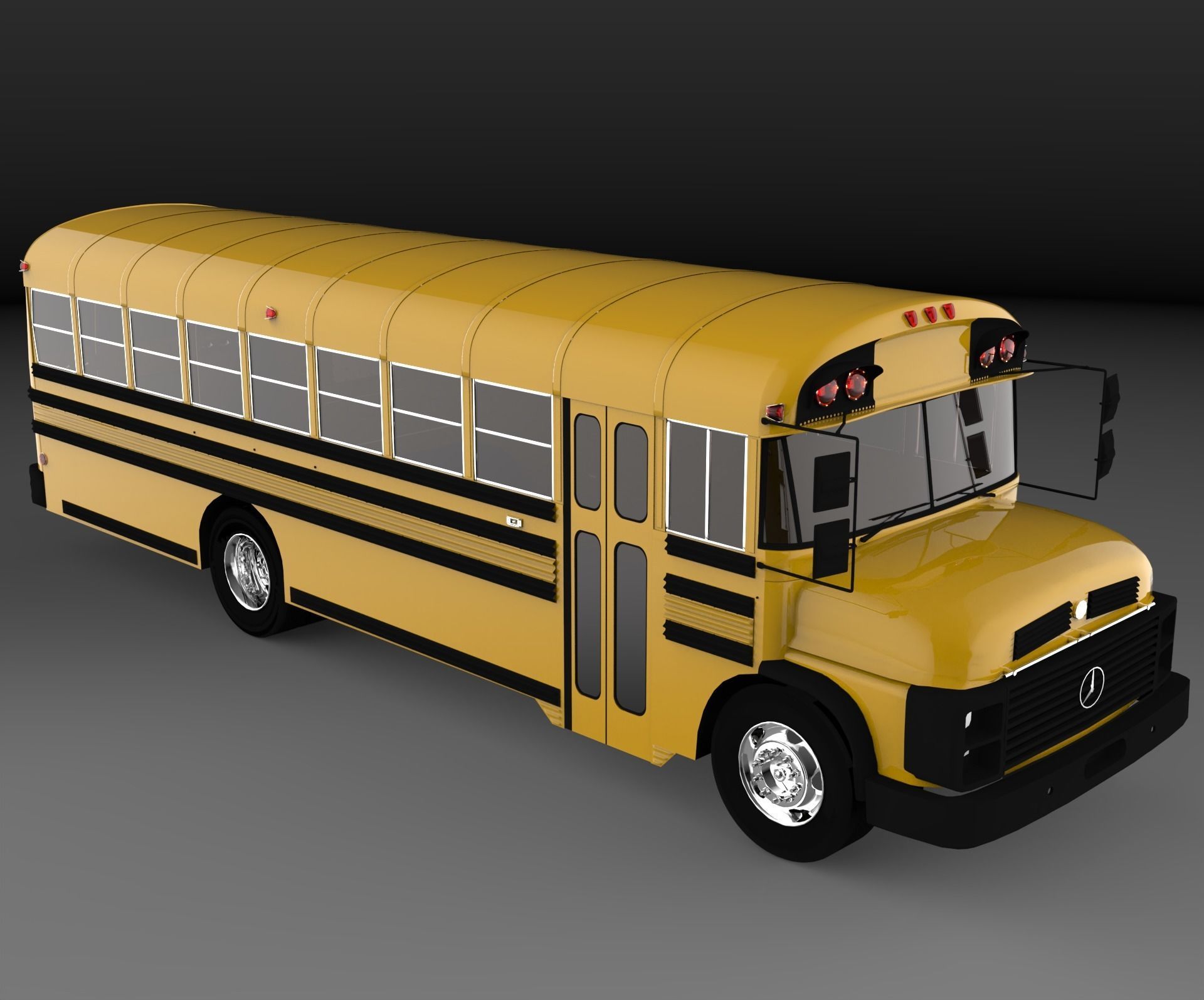 Rosmo MB School Bus 3D model | CGTrader