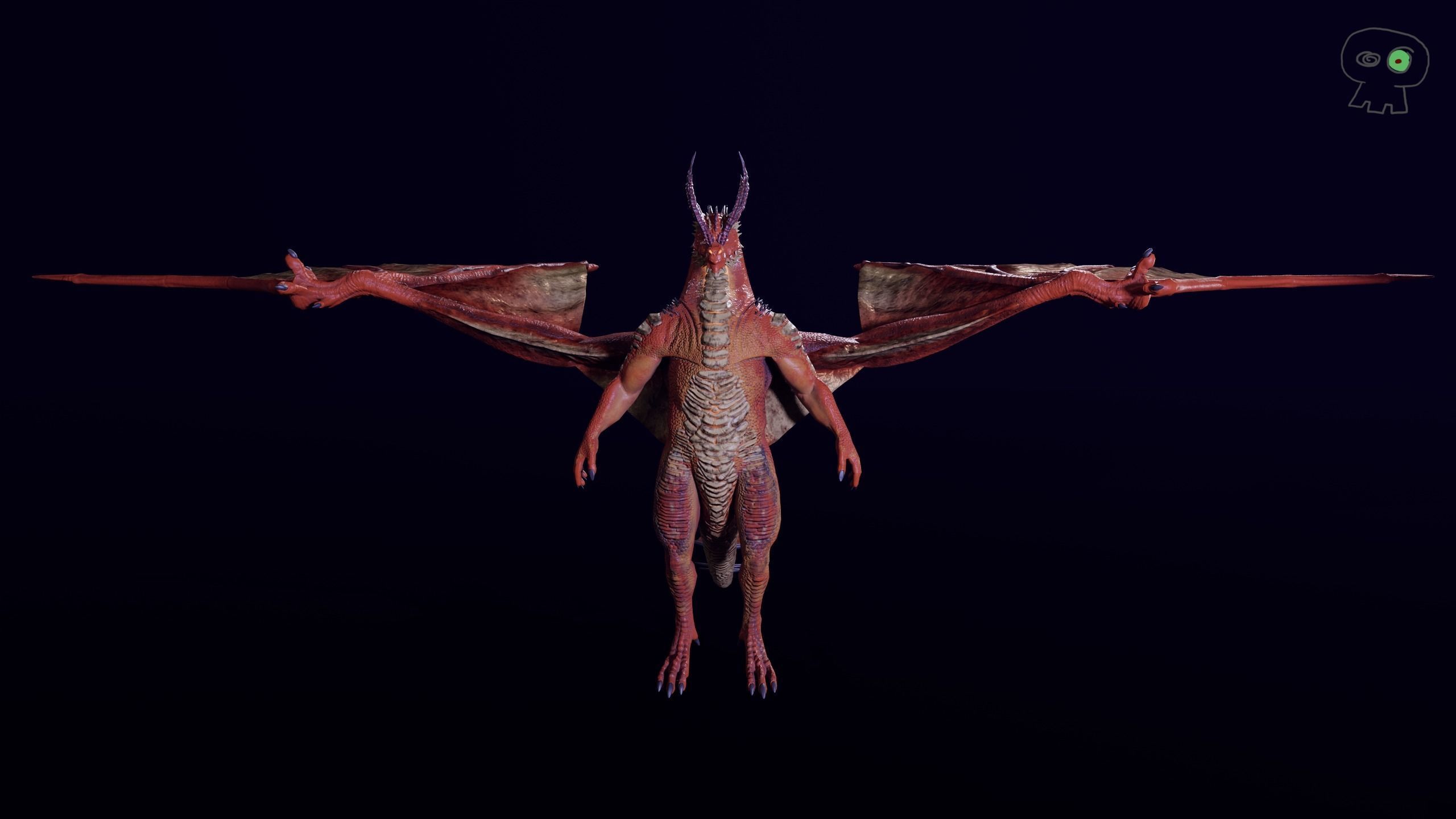 3D model Red Dragon - Creature VR / AR / low-poly | CGTrader