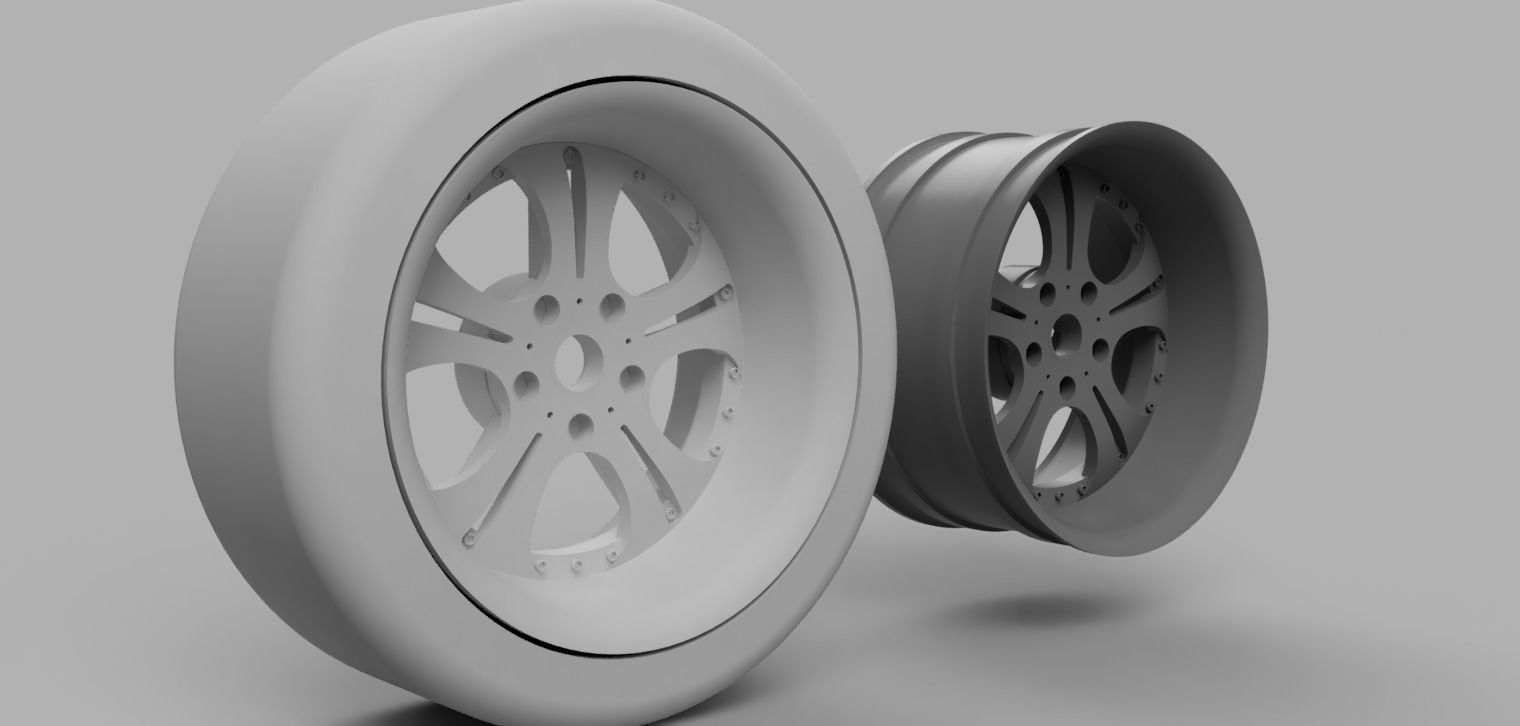 SSR Vienna Schnitt 1 10 RC Wheels 12mm HEX with and without tire 3D ...