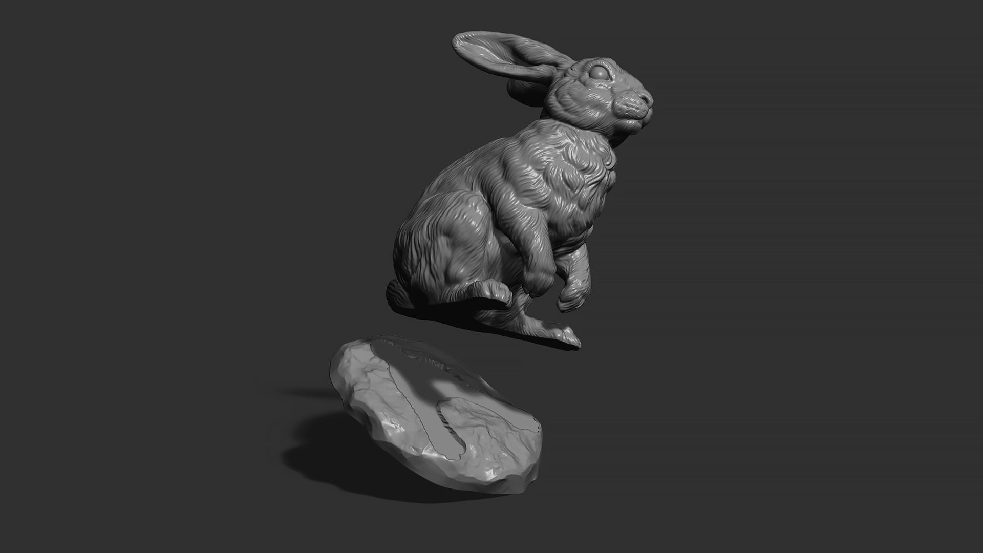 Rabbit sitting 3D model 3D printable | CGTrader