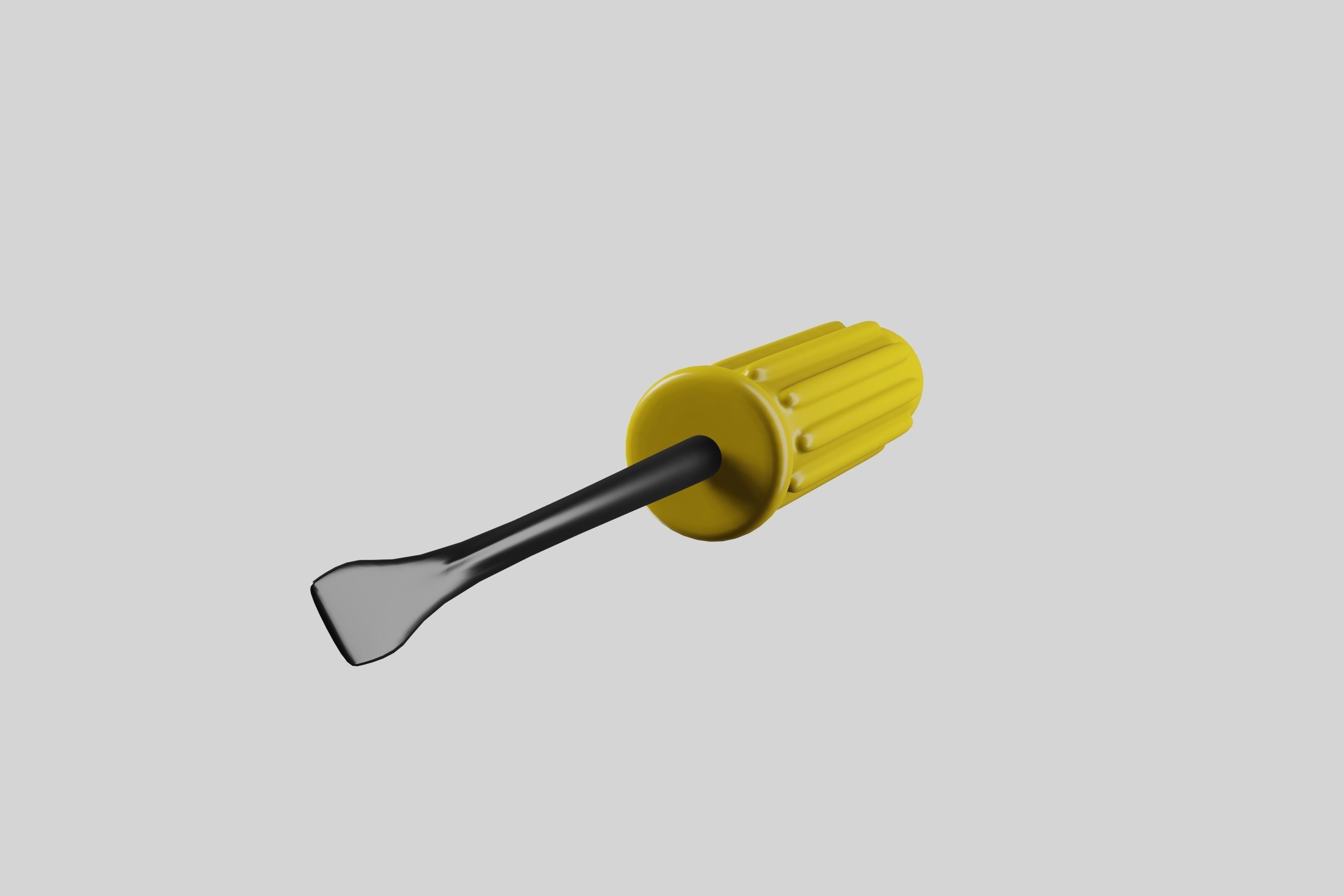 Yellow screwdriver tool 3D model | CGTrader
