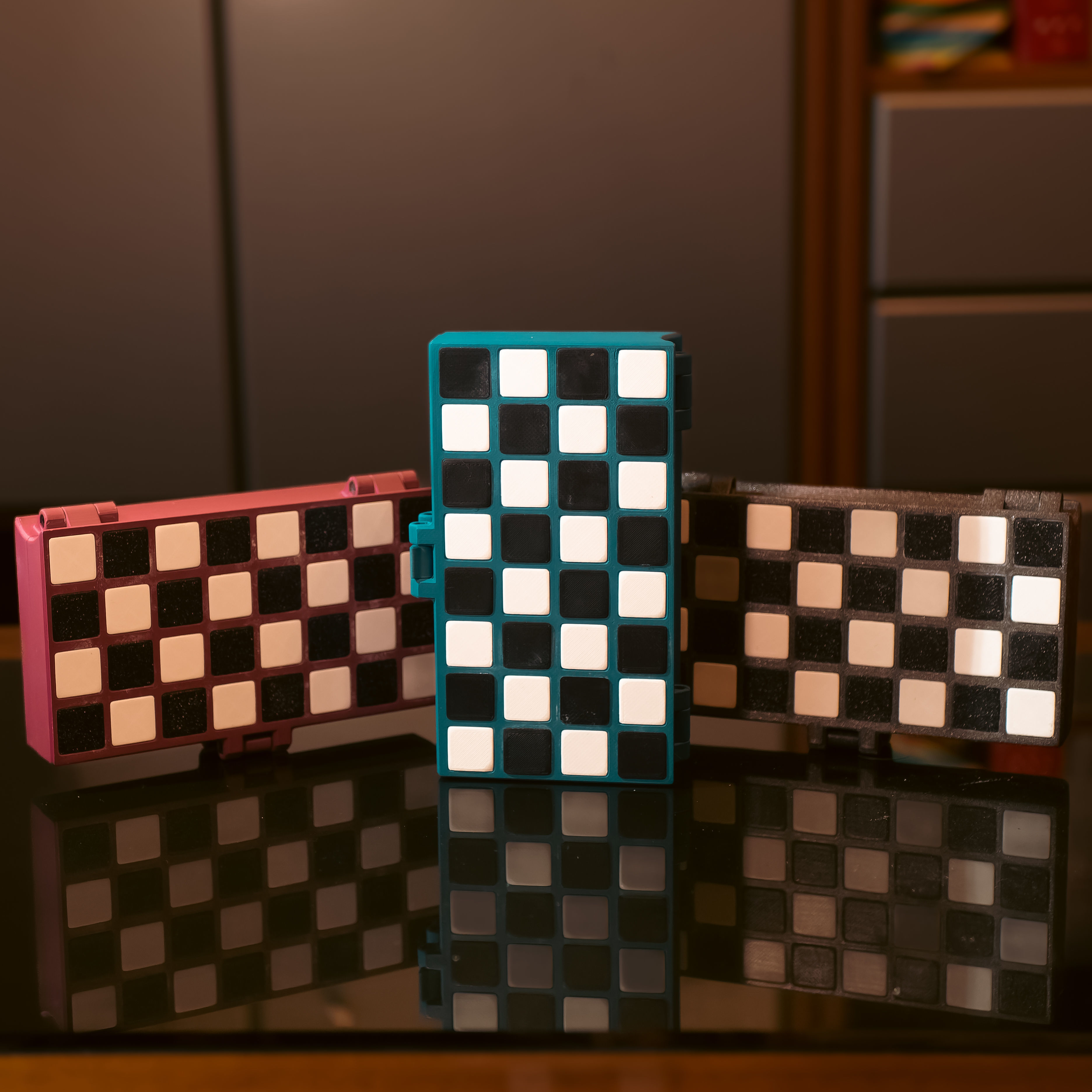 Chess and Backgammon Foldable Board and Pawns 3D model 3D printable ...